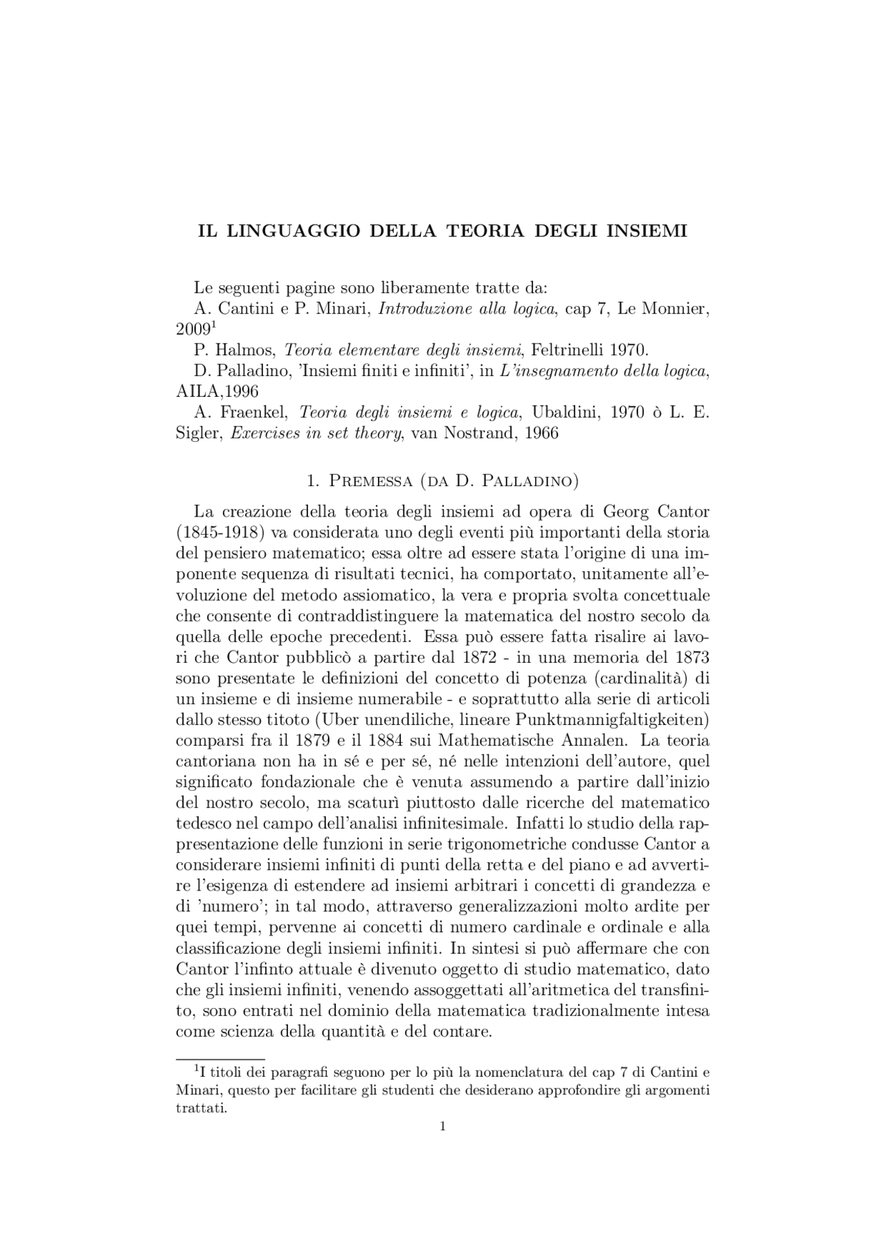 Insiemi Dispense Ridotto Docsity