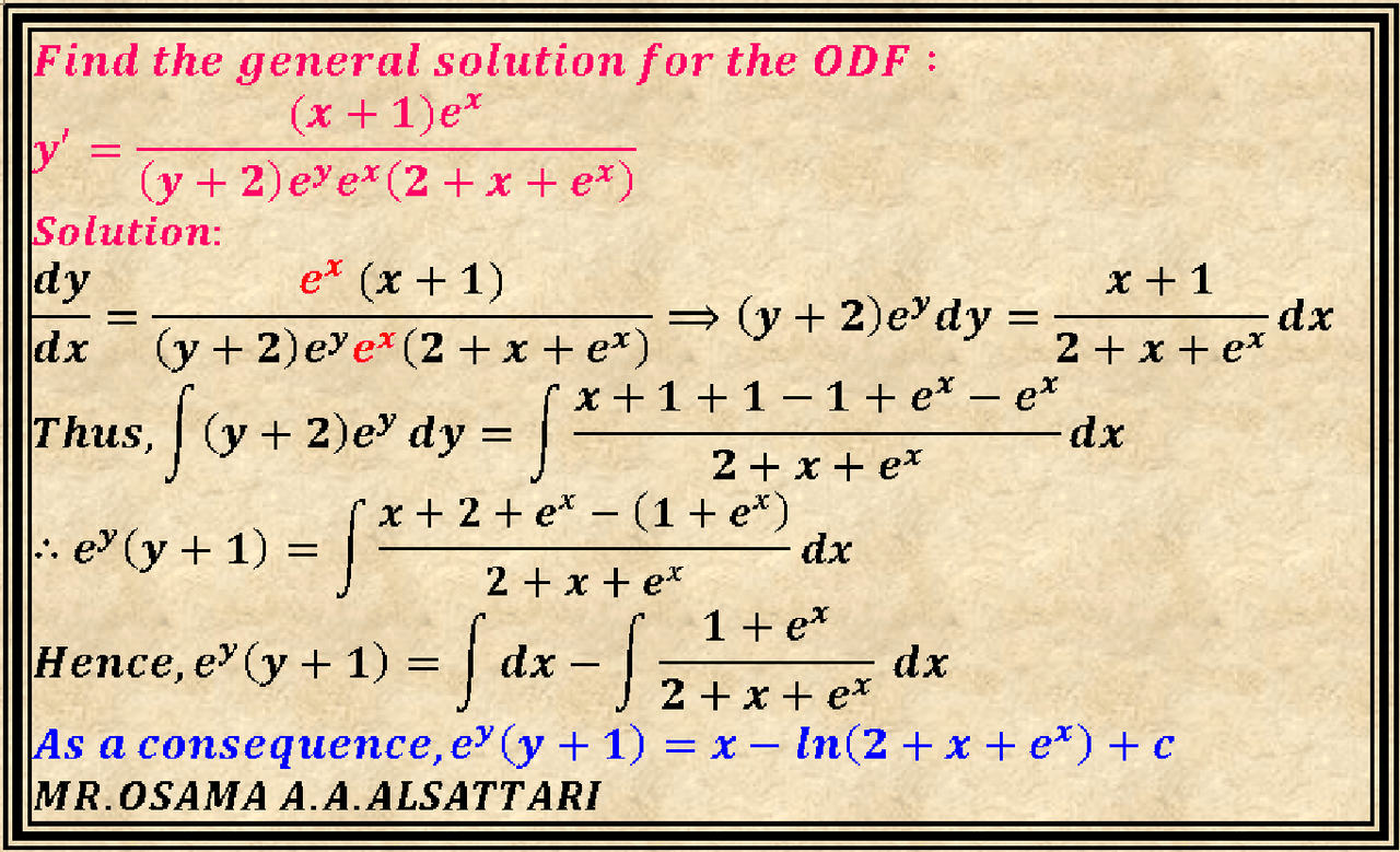 Ordinary Differential Equation Docsity