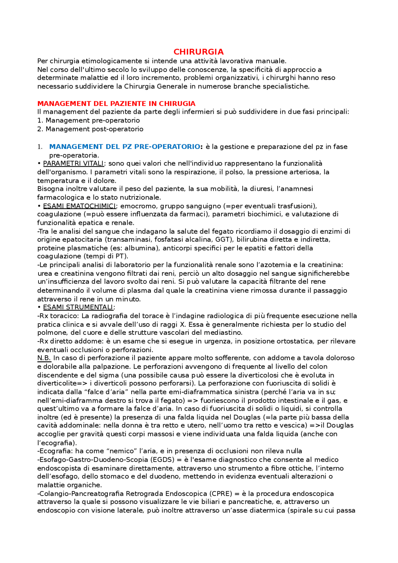 Chirurgia Generale 1 Docsity