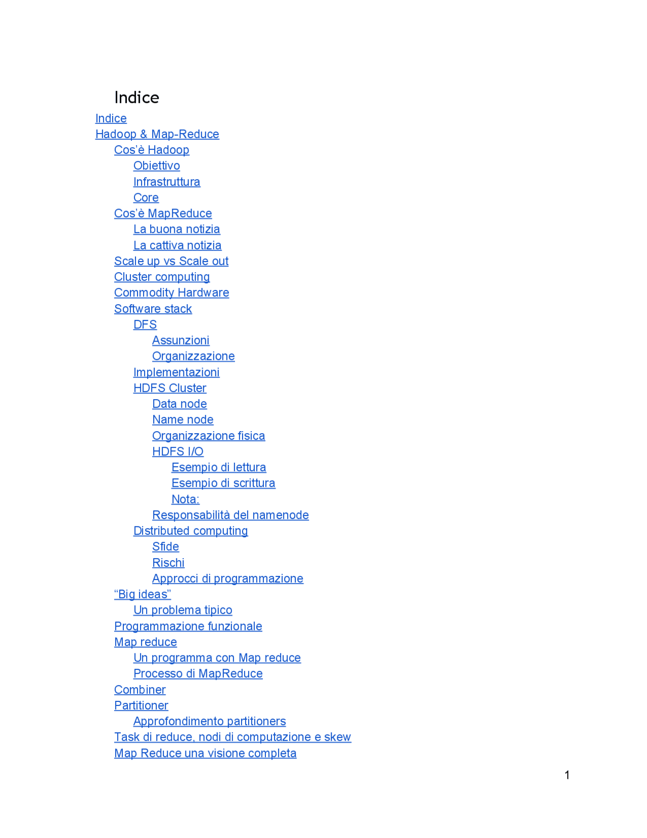 Riassunto Lezioni Big Data Docsity