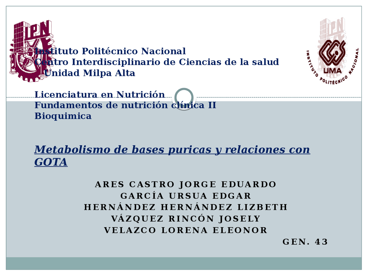 BASES PÚRICAS- BIOQUÍMICA MEDICA - Docsity