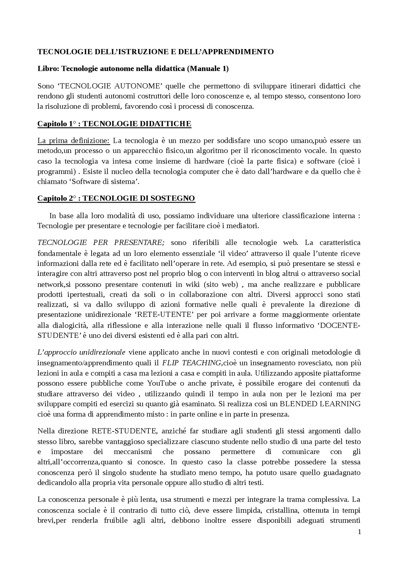 Tecnologie Didattiche Docsity