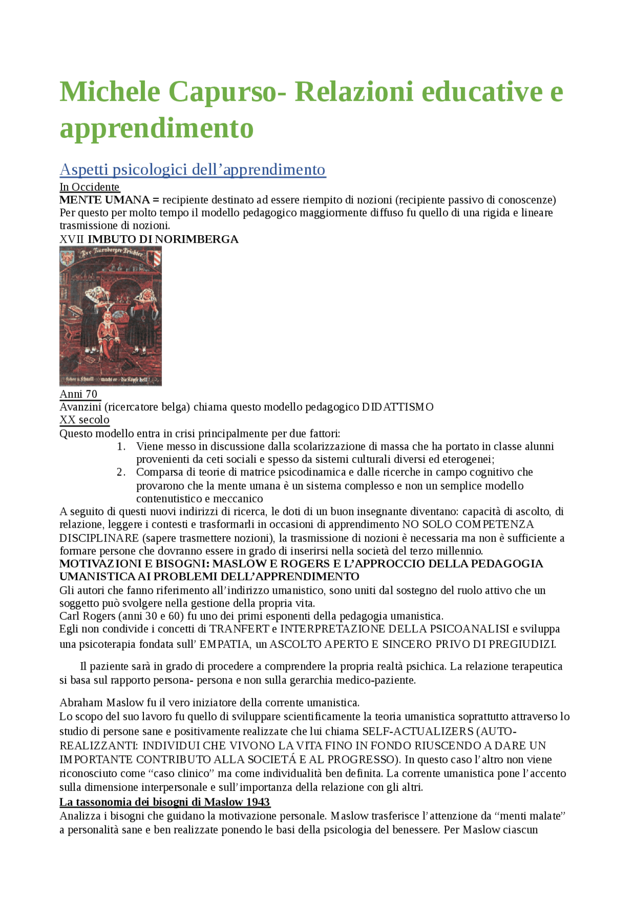 Relazioni Educative E Apprendimento Docsity