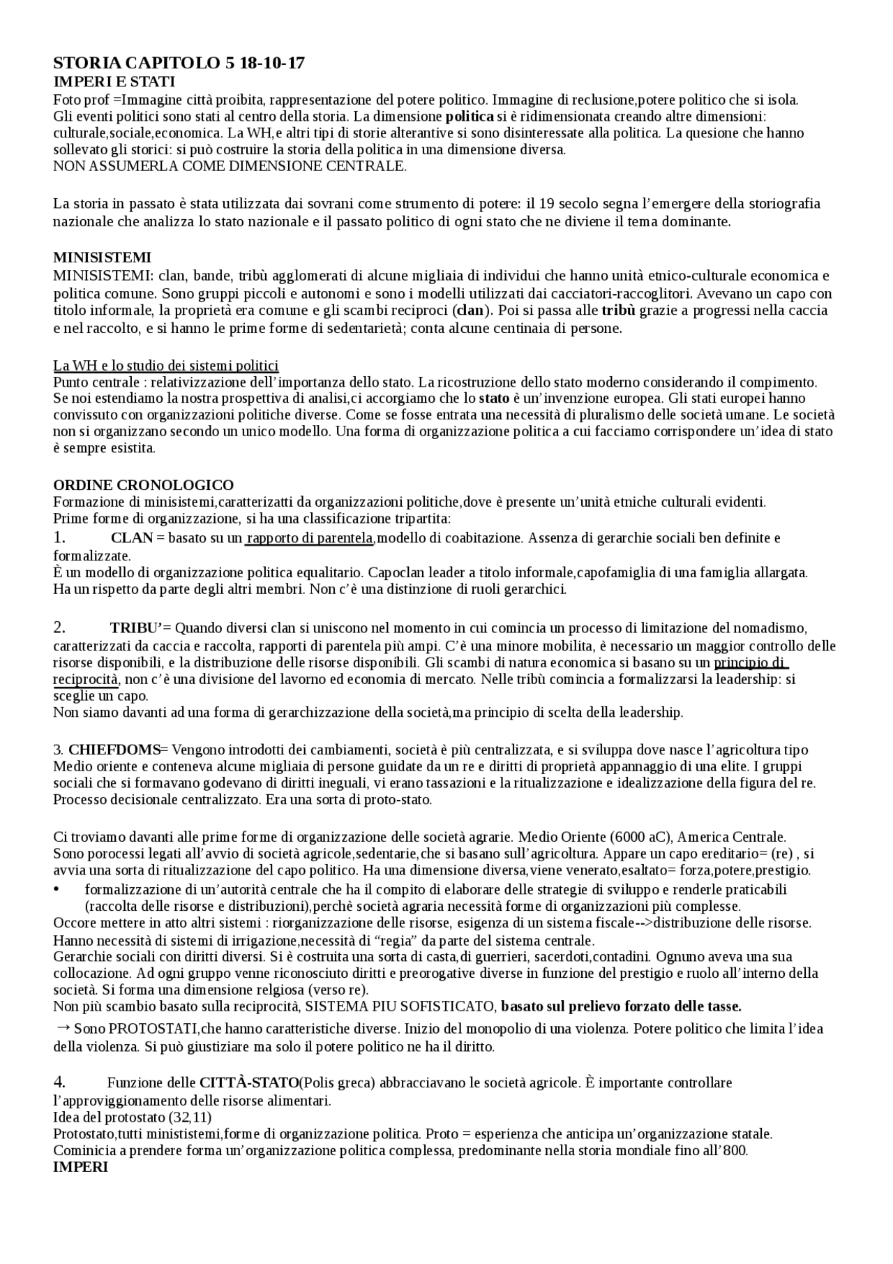 Imperi E Stati Introduzione Alla World History Docsity