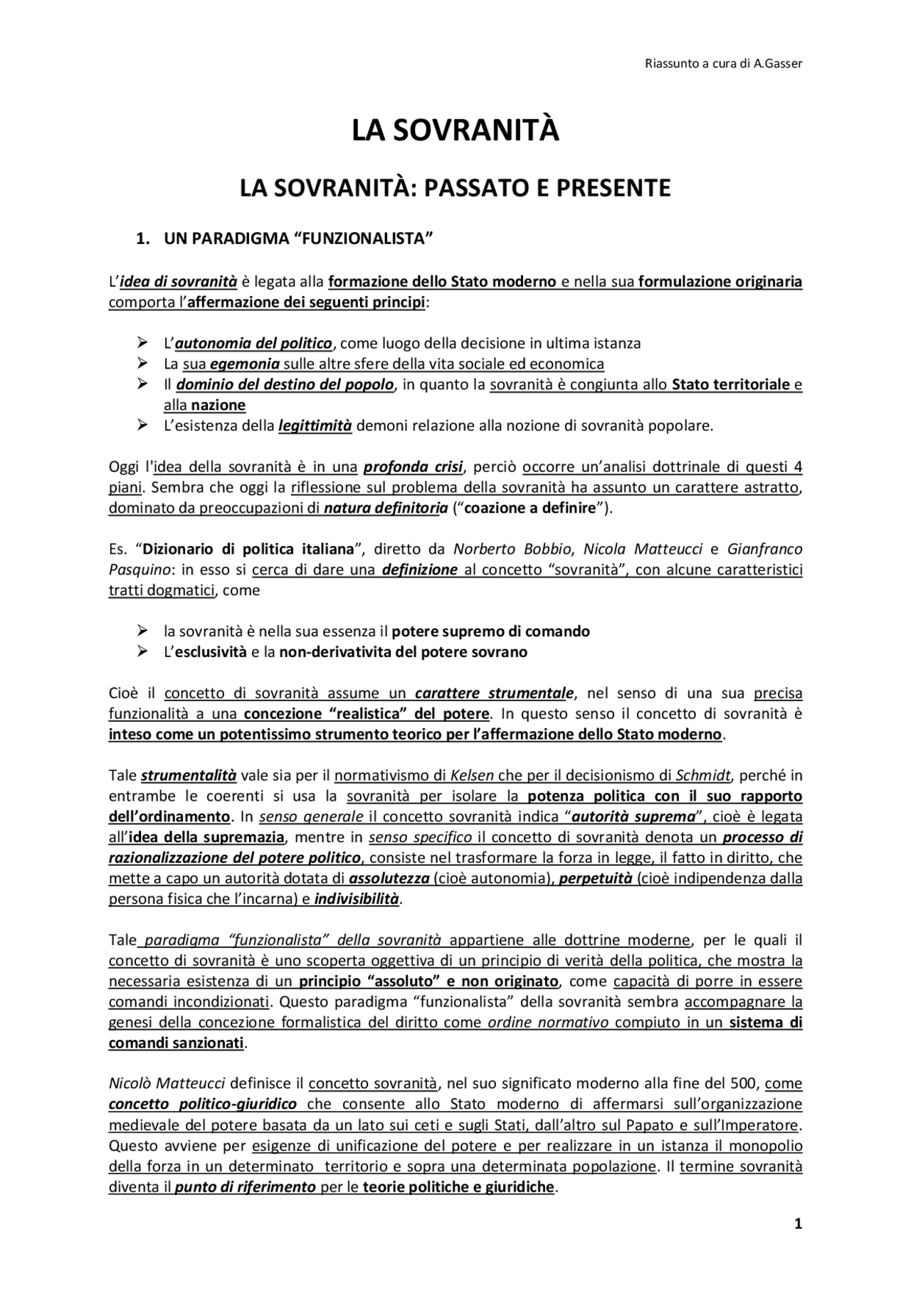 La Sovranità Storia Del Diritto Docsity