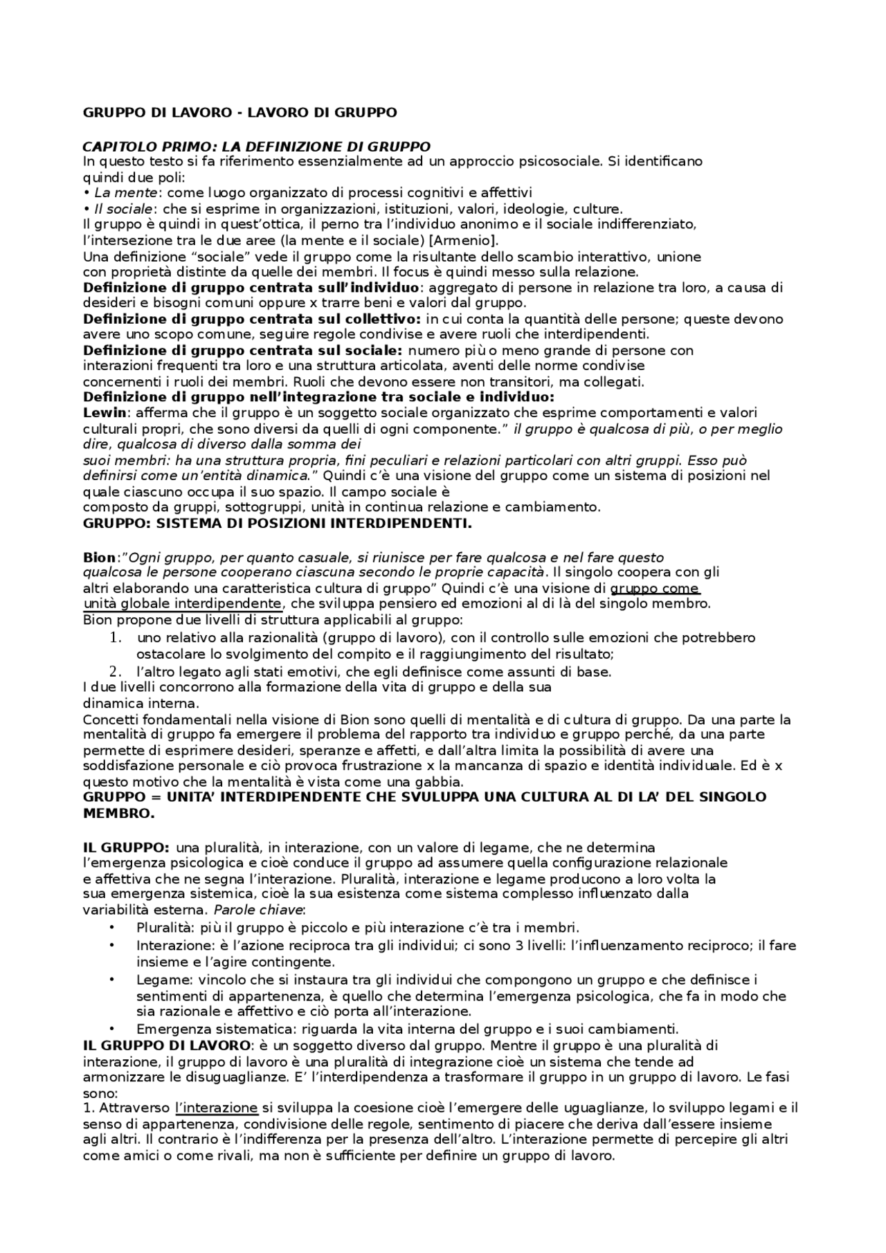 Esame Modelli E Processi Formativi Ariemma Docsity
