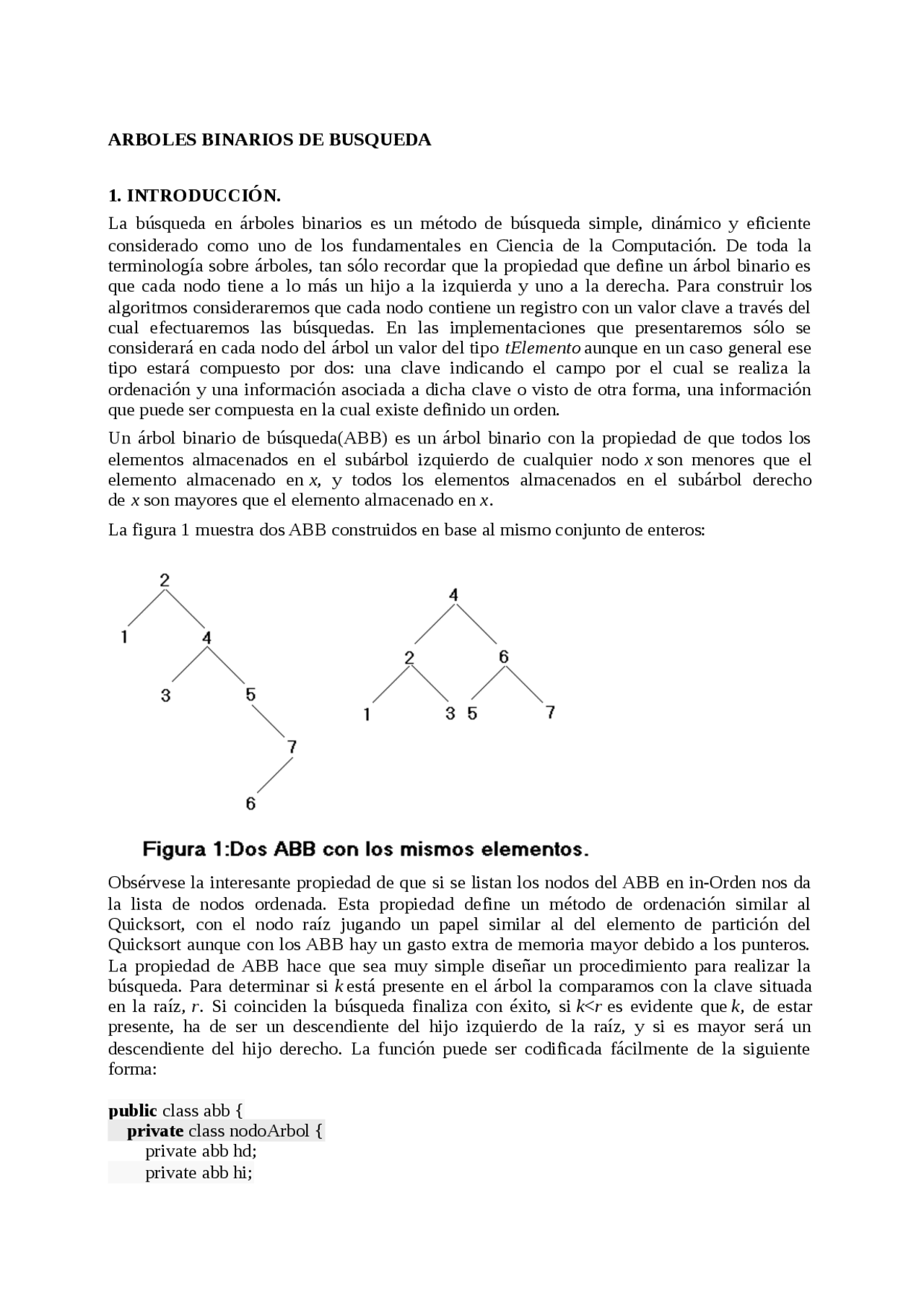Arboles Binarios De Busqueda Apuntes De Programación Java Docsity