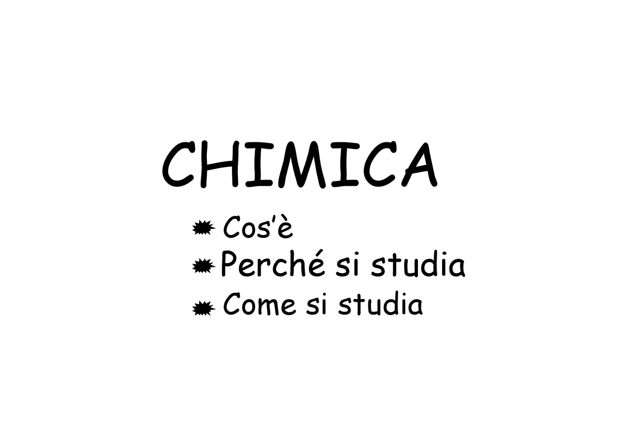 Appunti Esame Elementi Di Chimica Docsity
