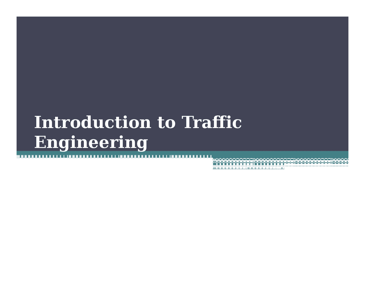 Introduction To Traffic Docsity