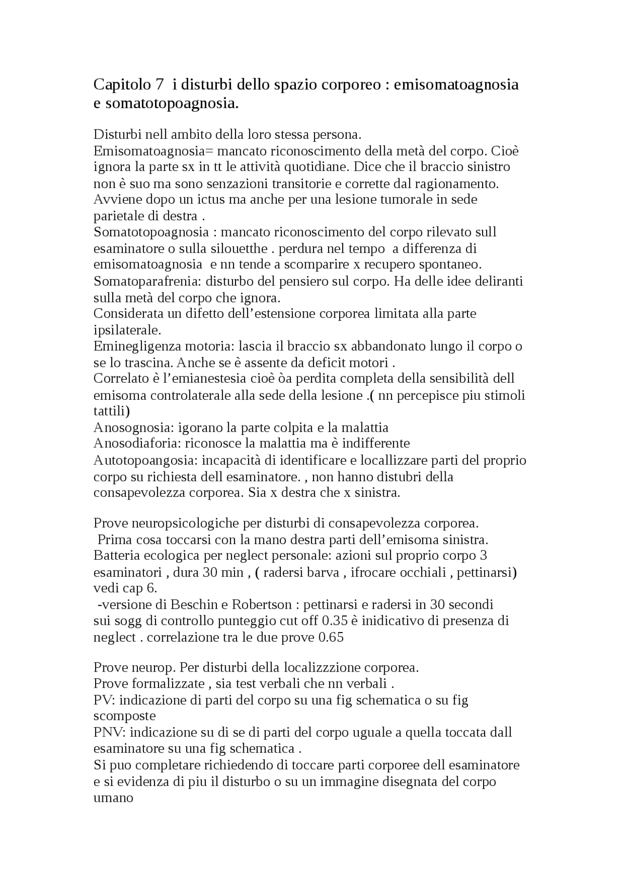 Valutazione Psicometrica Delle Funzioni Cognitive Docsity