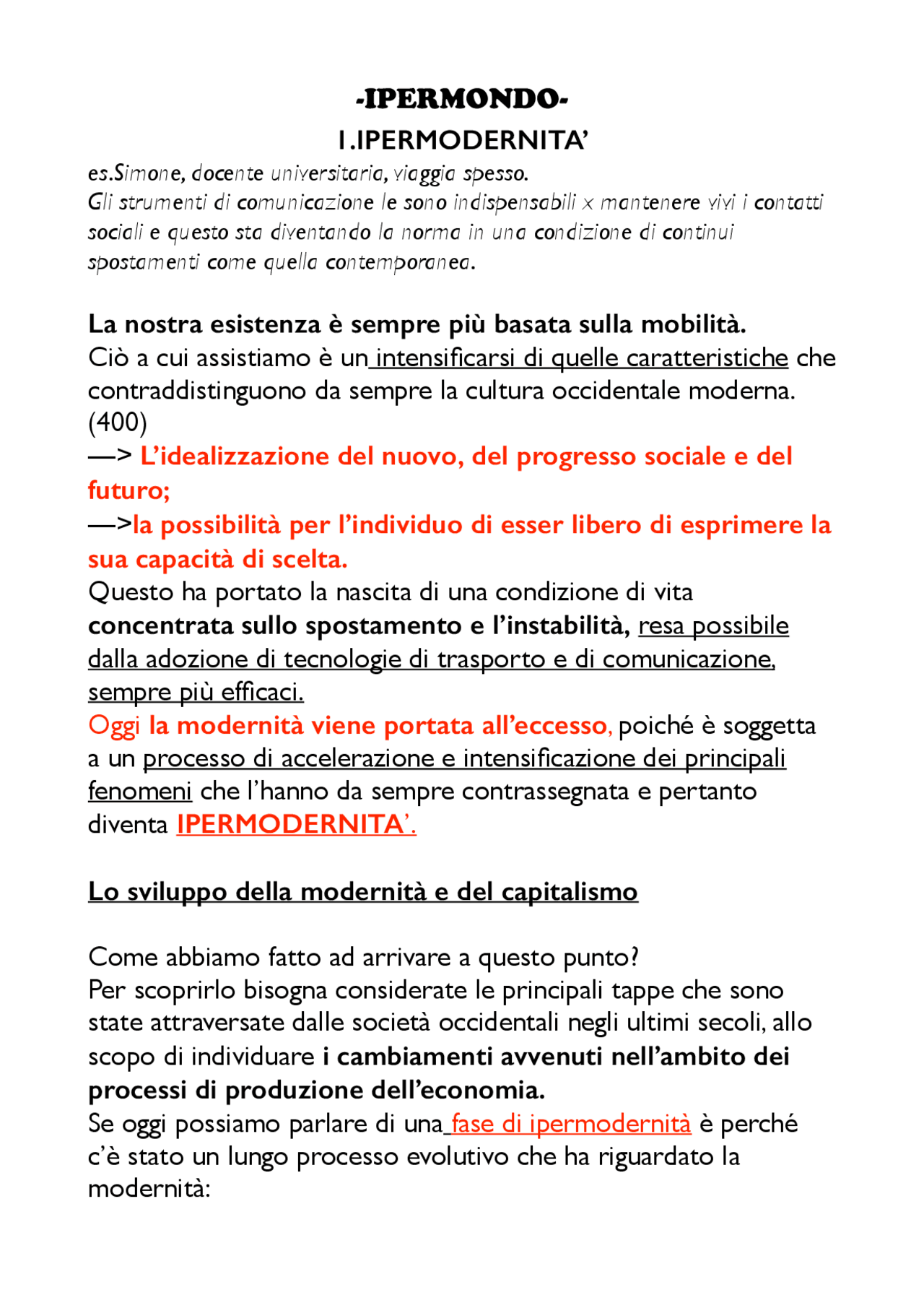 Ipermondo Riassunti Docsity