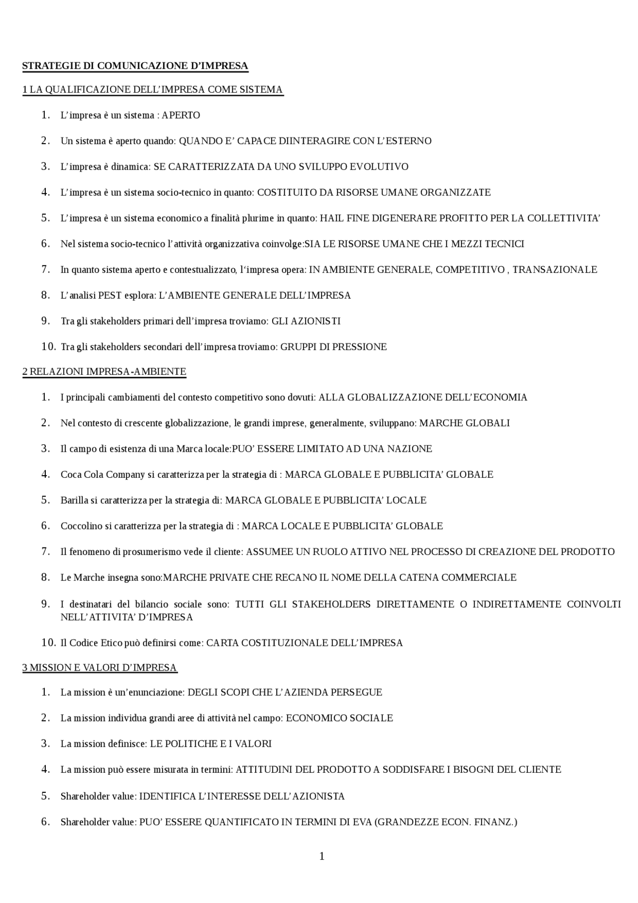 Strategia Di Comunicazione Docsity