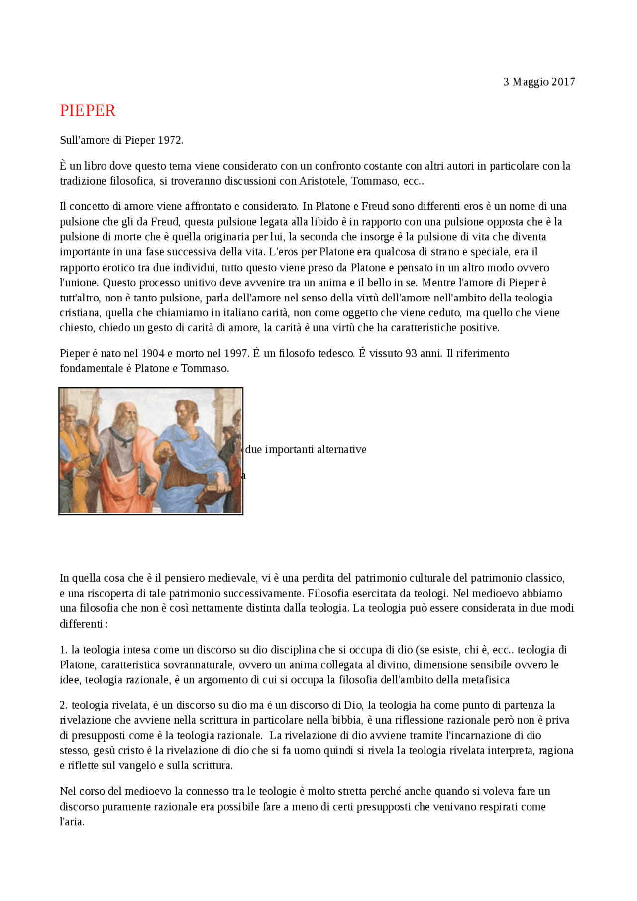 Riassunto Del Libro Sullamore Di Pieper Docsity