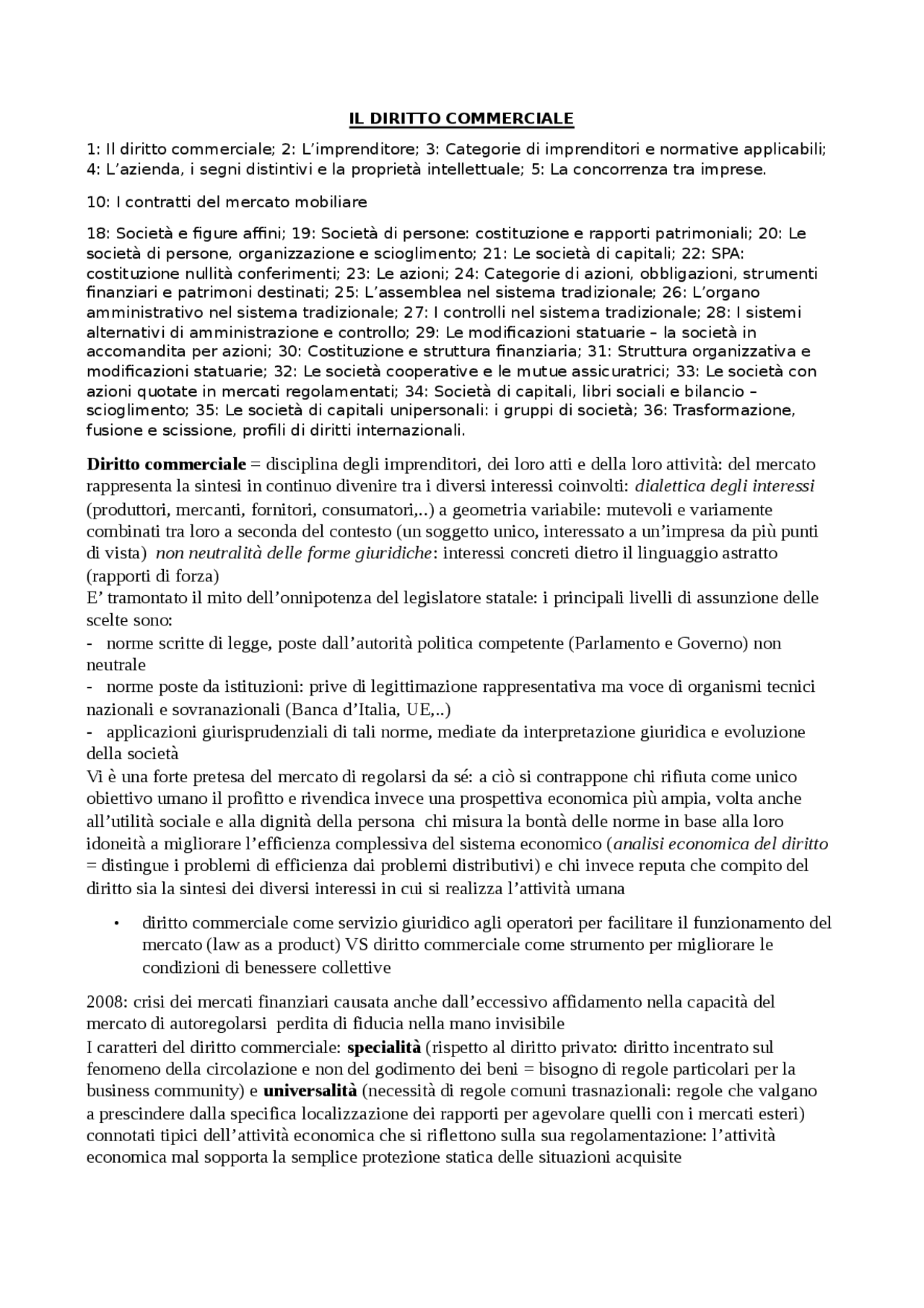 Presti Rescigno Corso Di Diritto Commerciale Docsity