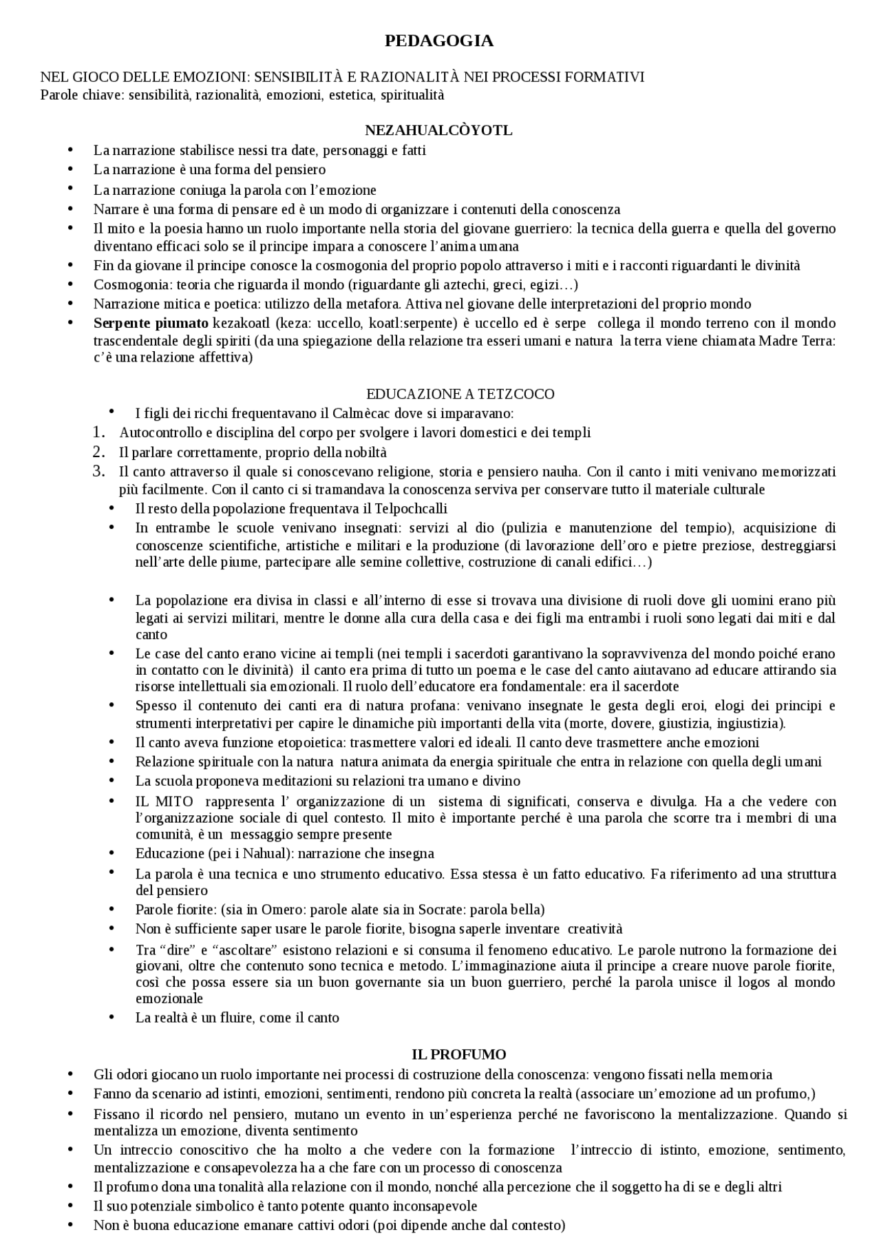 Esame Pedagogia Università Docsity