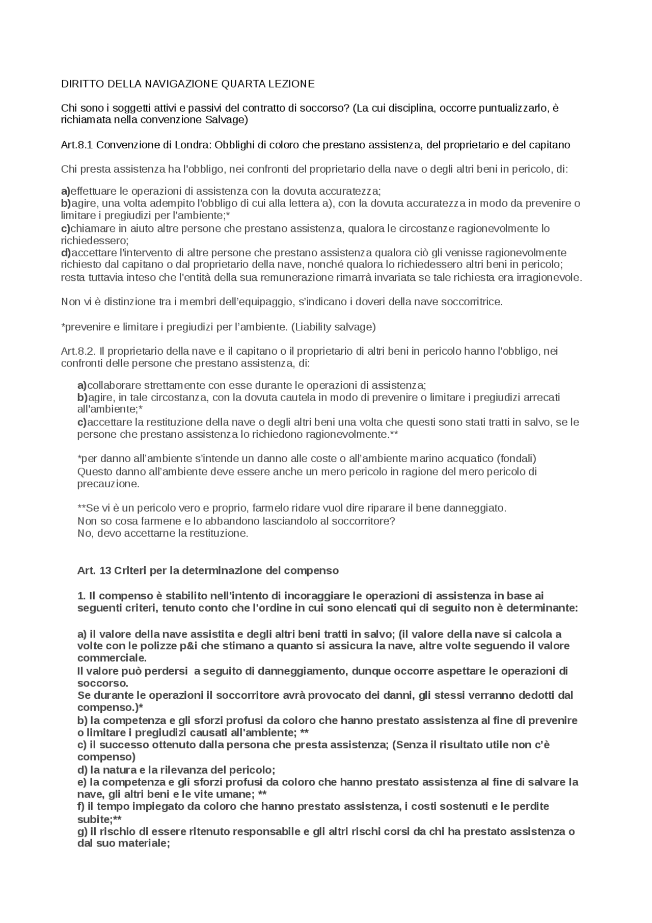 Appunti Di Diritto Della Navigazione Docsity