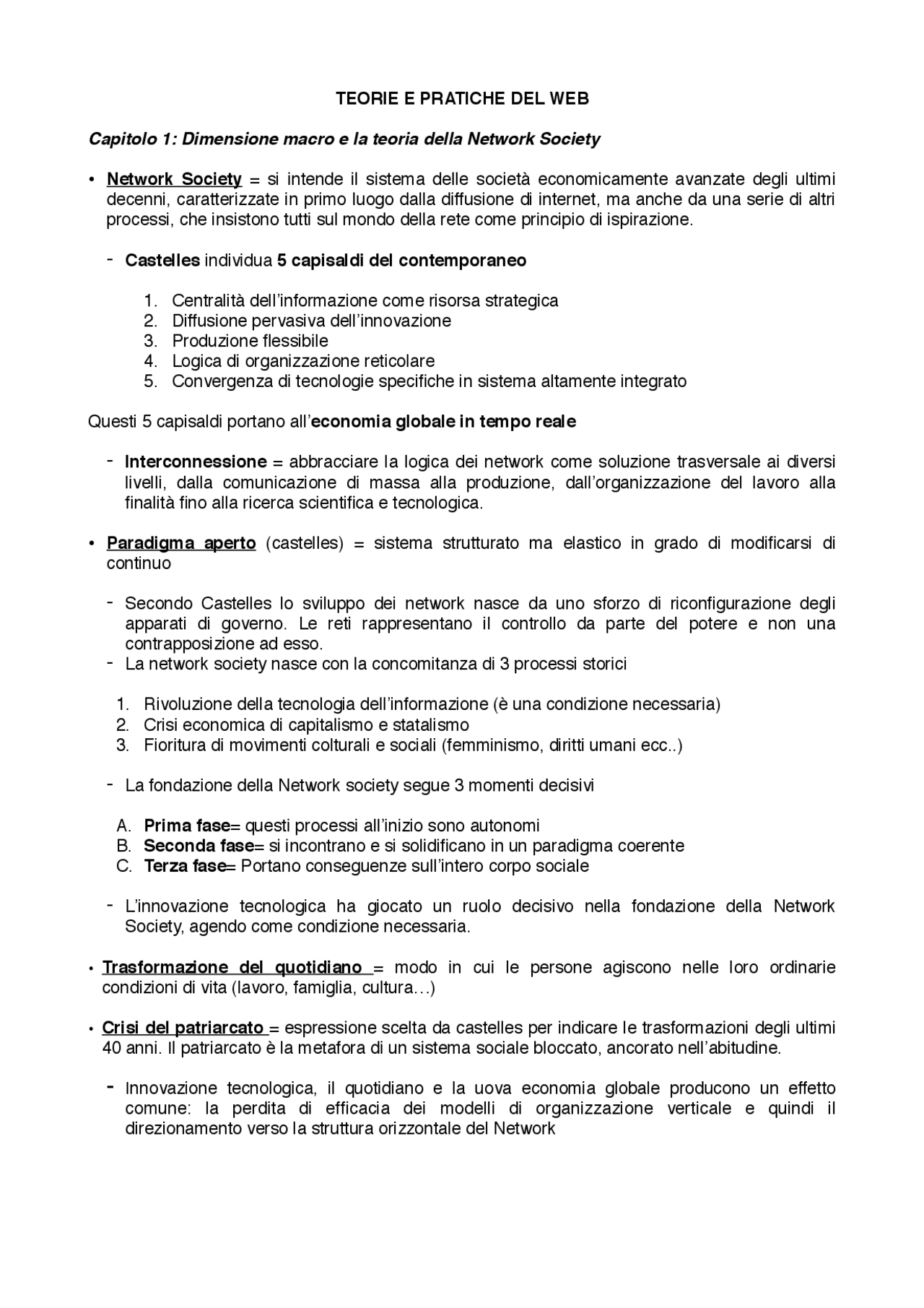 Riassunto Teorie E Pratiche Del Web Andrea Miconi Docsity