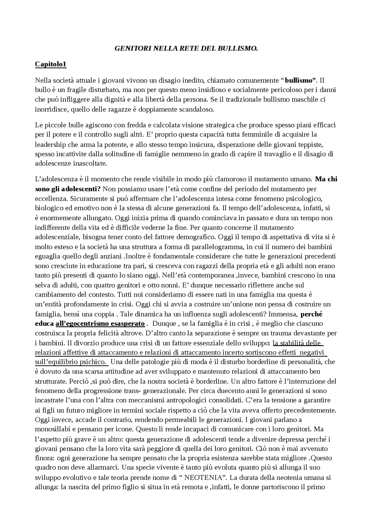 Genitori Nella Rete Del Bullismo Di G Pini A Cura Di Docsity