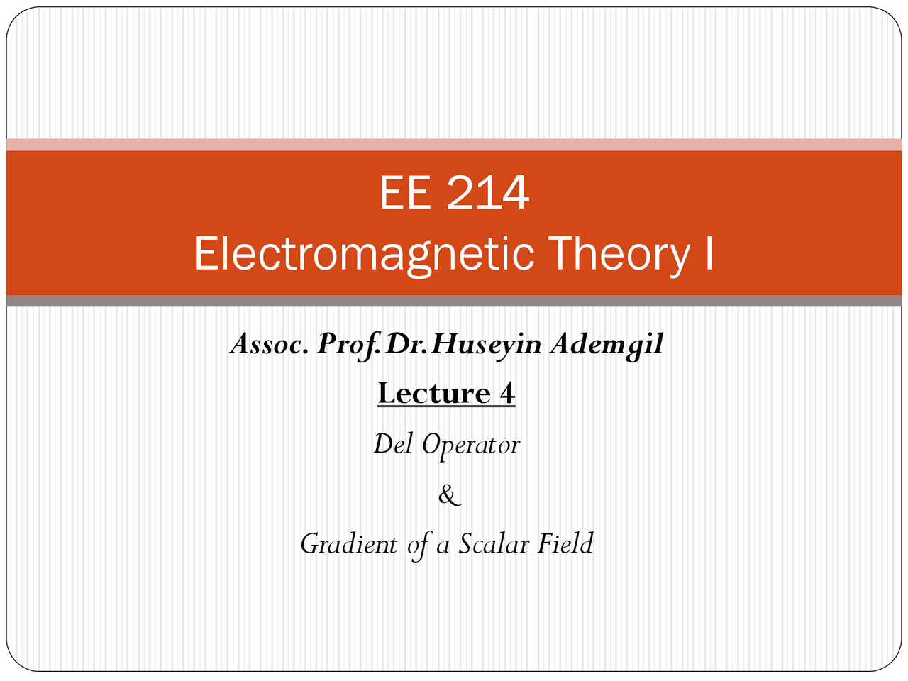 Electromagnetic Theory 1 Docsity