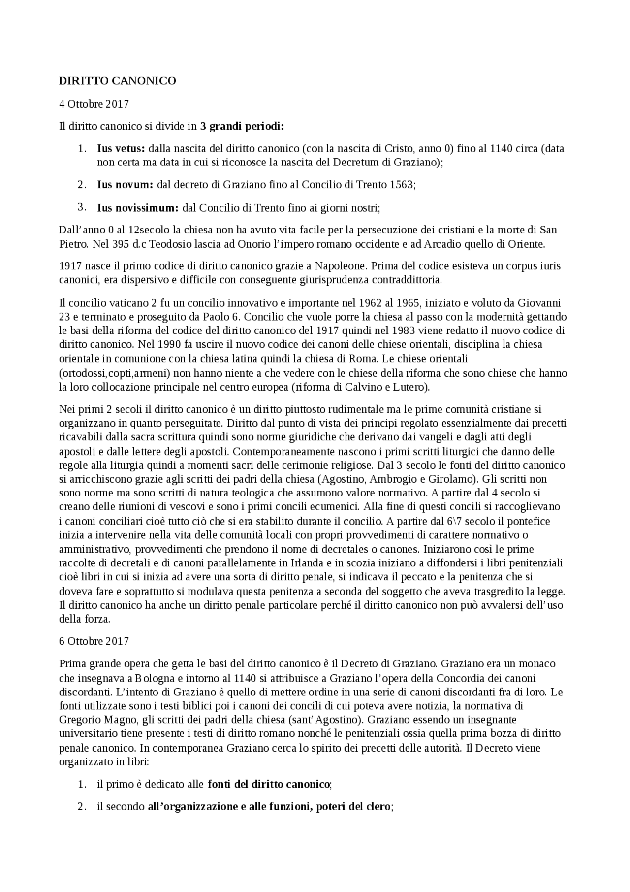 Diritto canonico. appunti prof.Matteo Lugli. Giurisprudenza unimib ...