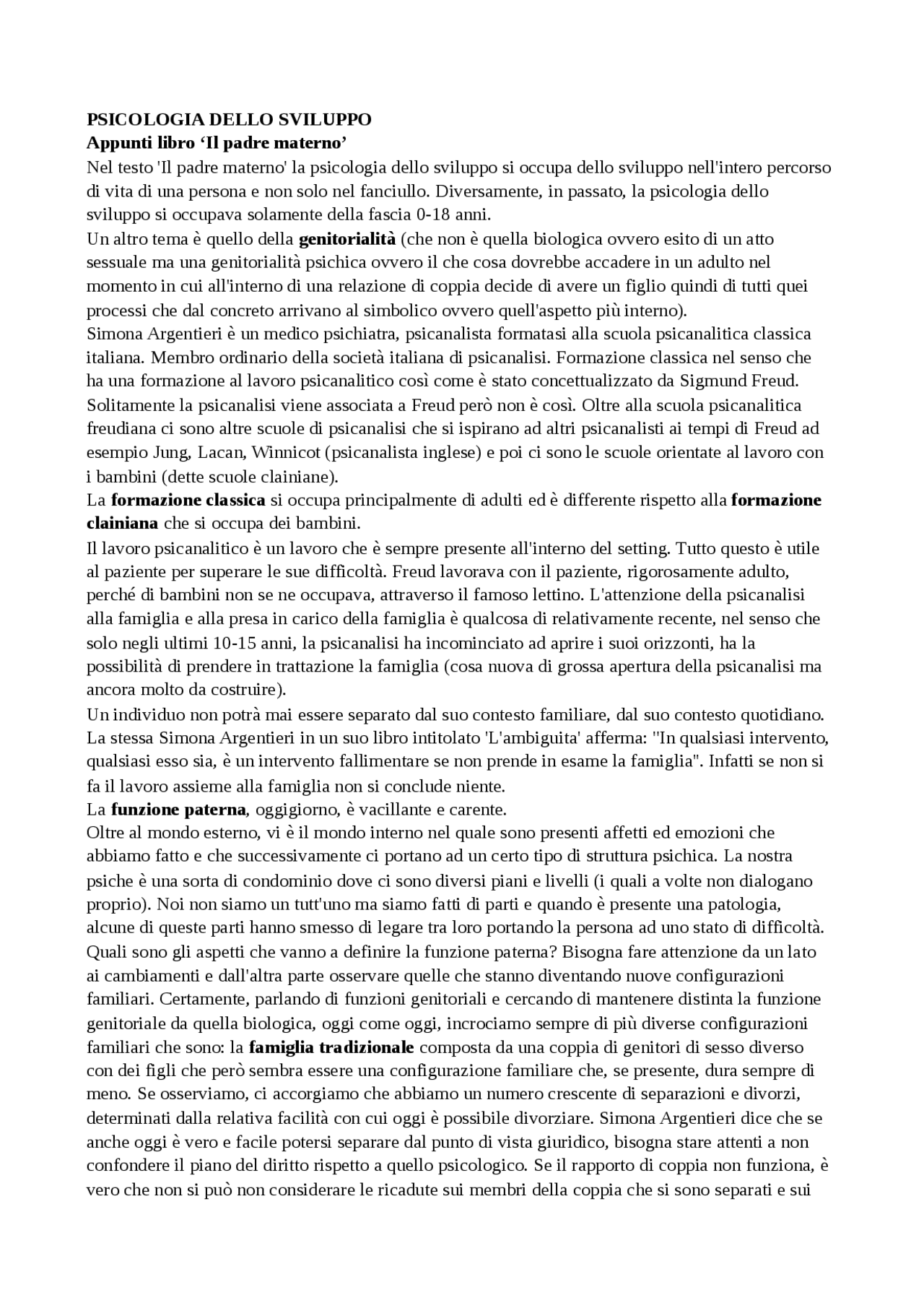 Libro Il Padre Materno Docsity