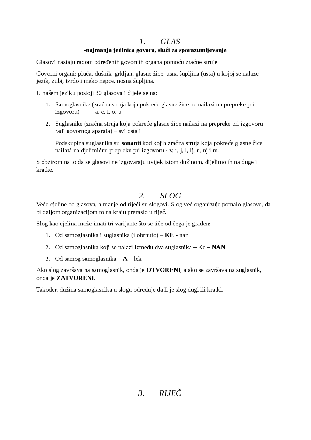 Skripta Za šesti Razred Osnovne škole Rezime Predlog Bosanski Jezik