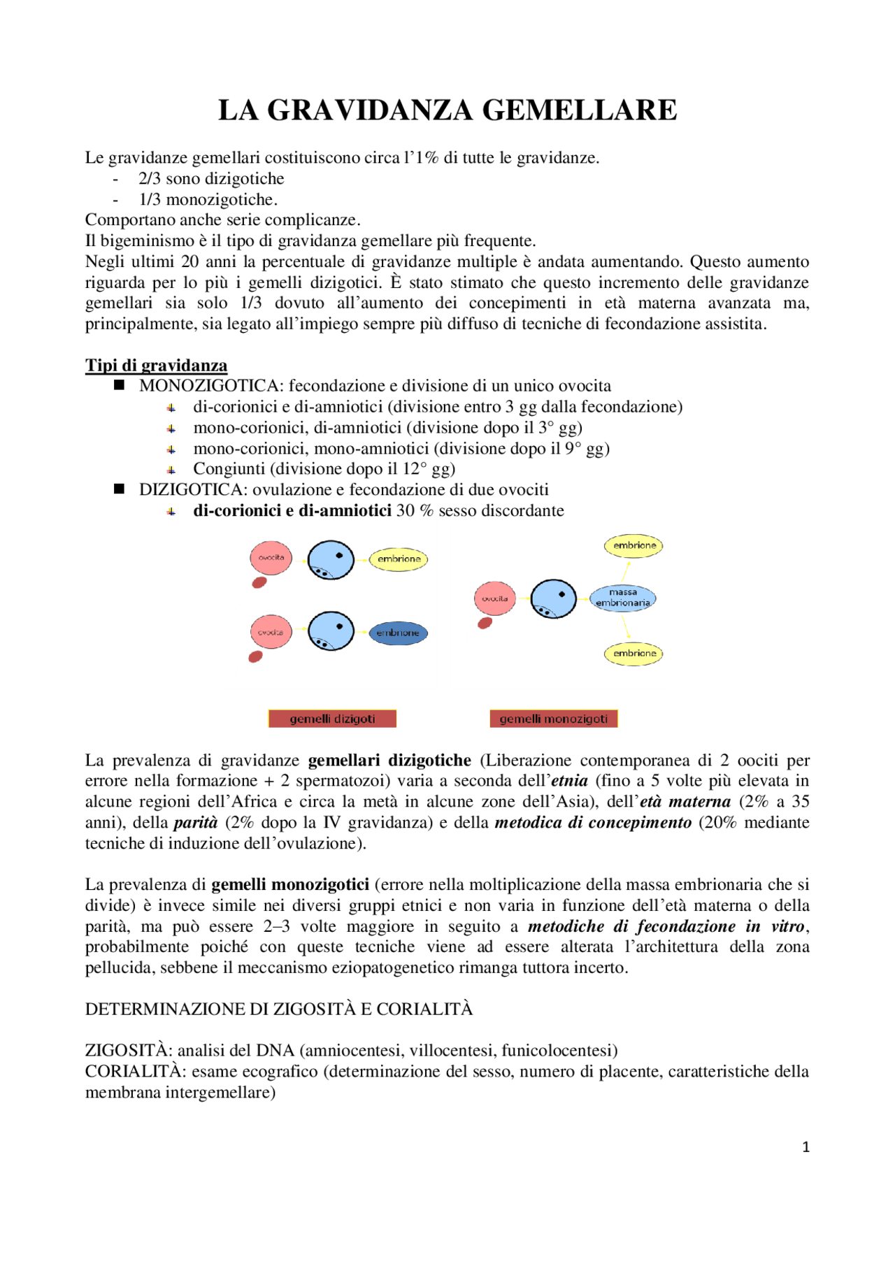 Gravidanza Gemellare Docsity
