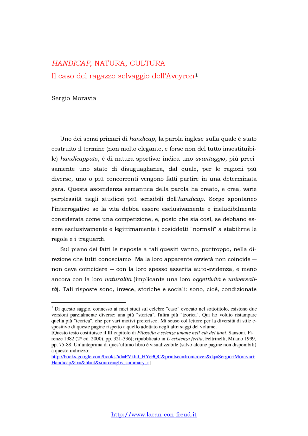 Il Ragazzo Selvaggio Docsity