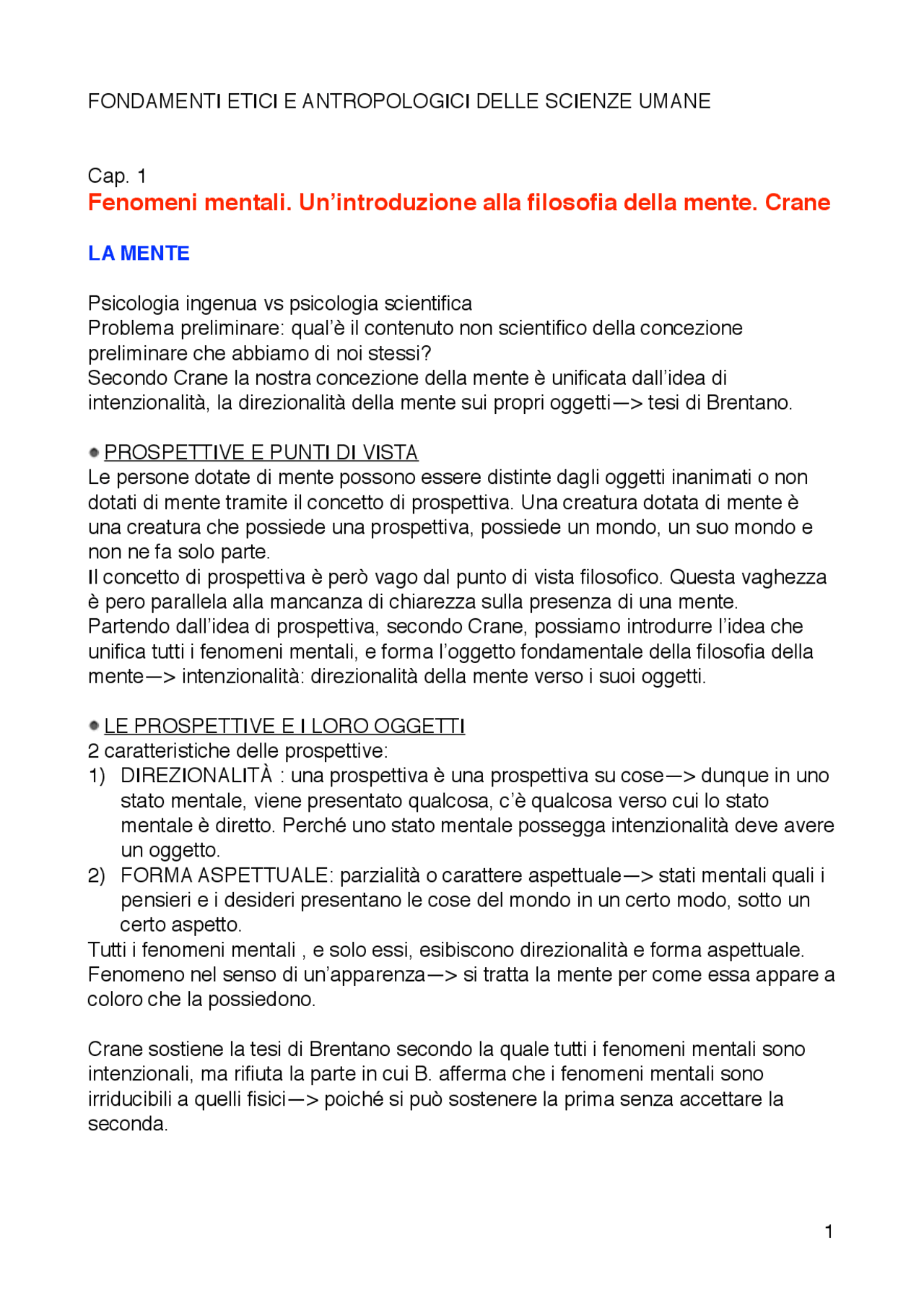 Fondamenti Etici Ed Antropologici Delle Scienze Umane Docsity