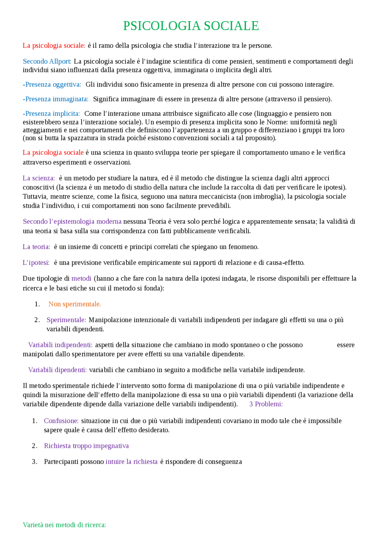 Psicologia Sociale Testo Completo Di Esame Docsity