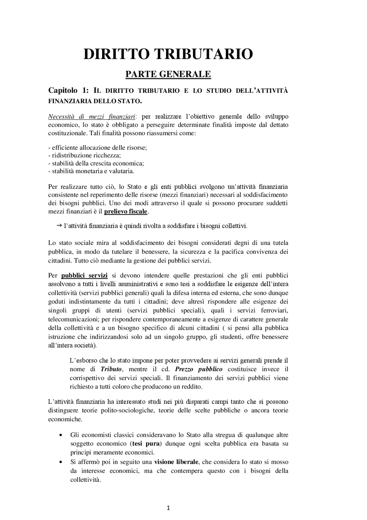 Diritto Tributario Parte Generale Docsity