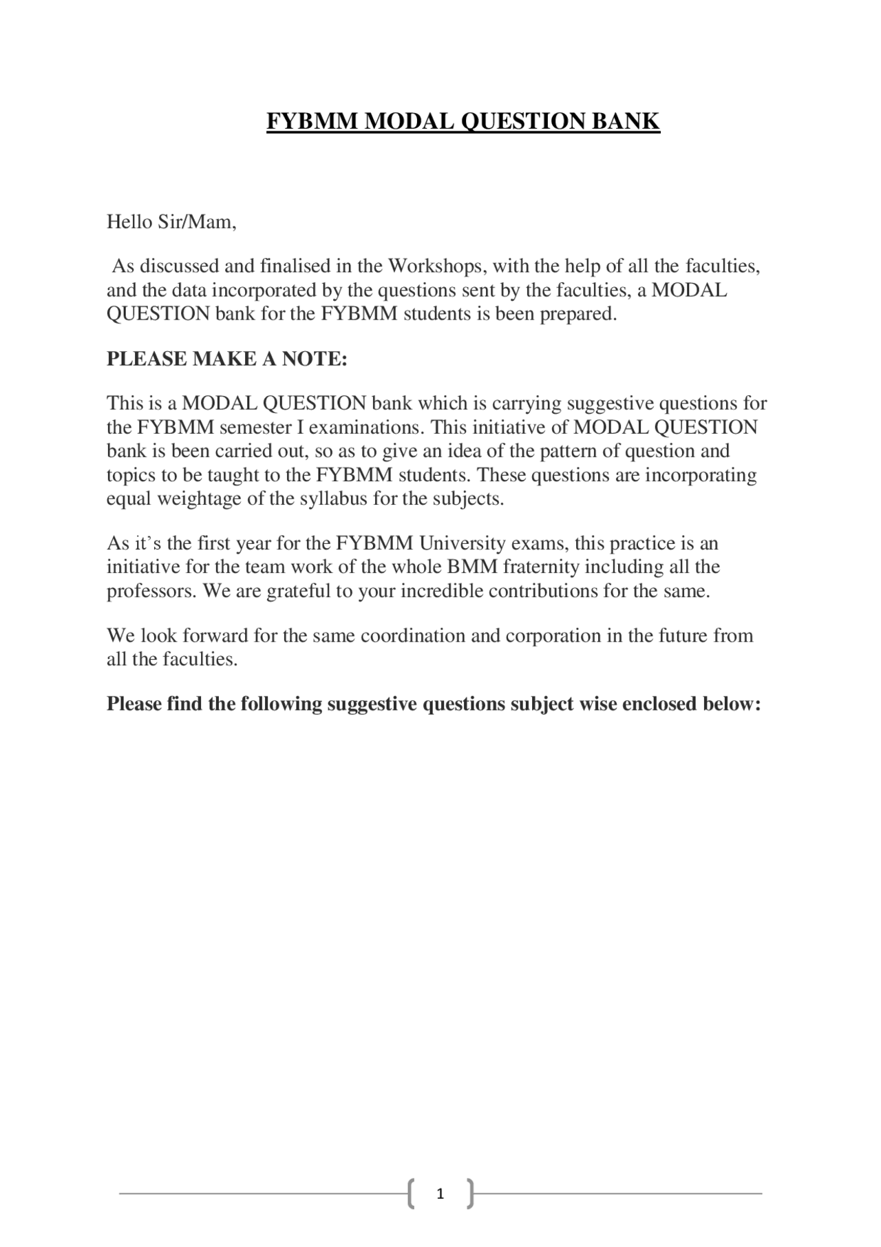 Modal Question Bank 2017 - Docsity