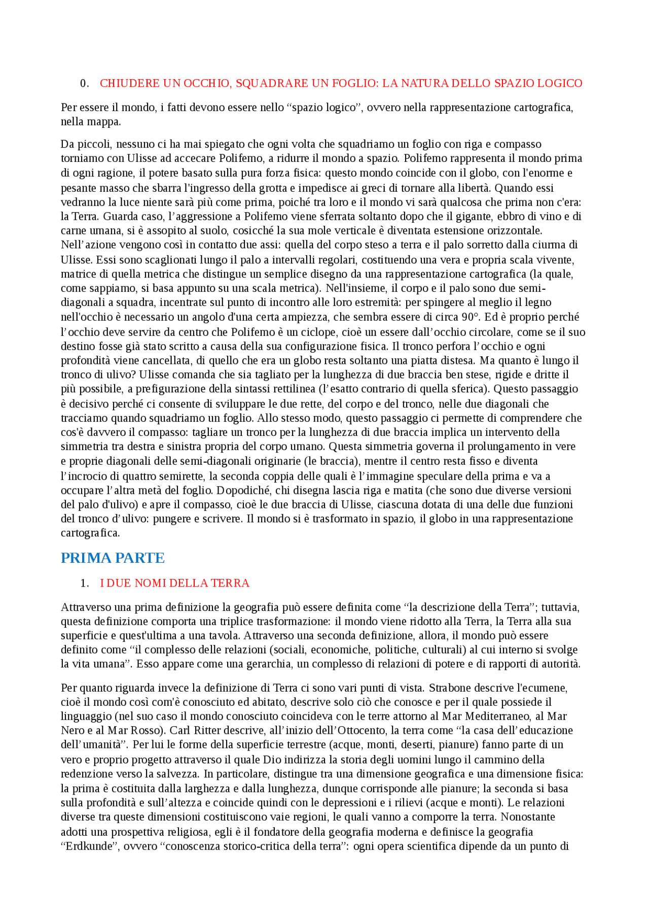 Riassunto Geografia Di Franco Farinelli Docsity