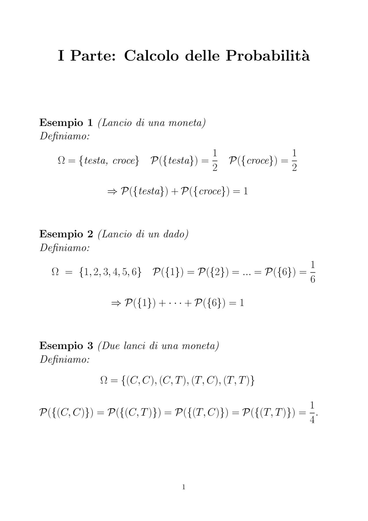 Probabilità e Statistica - Docsity