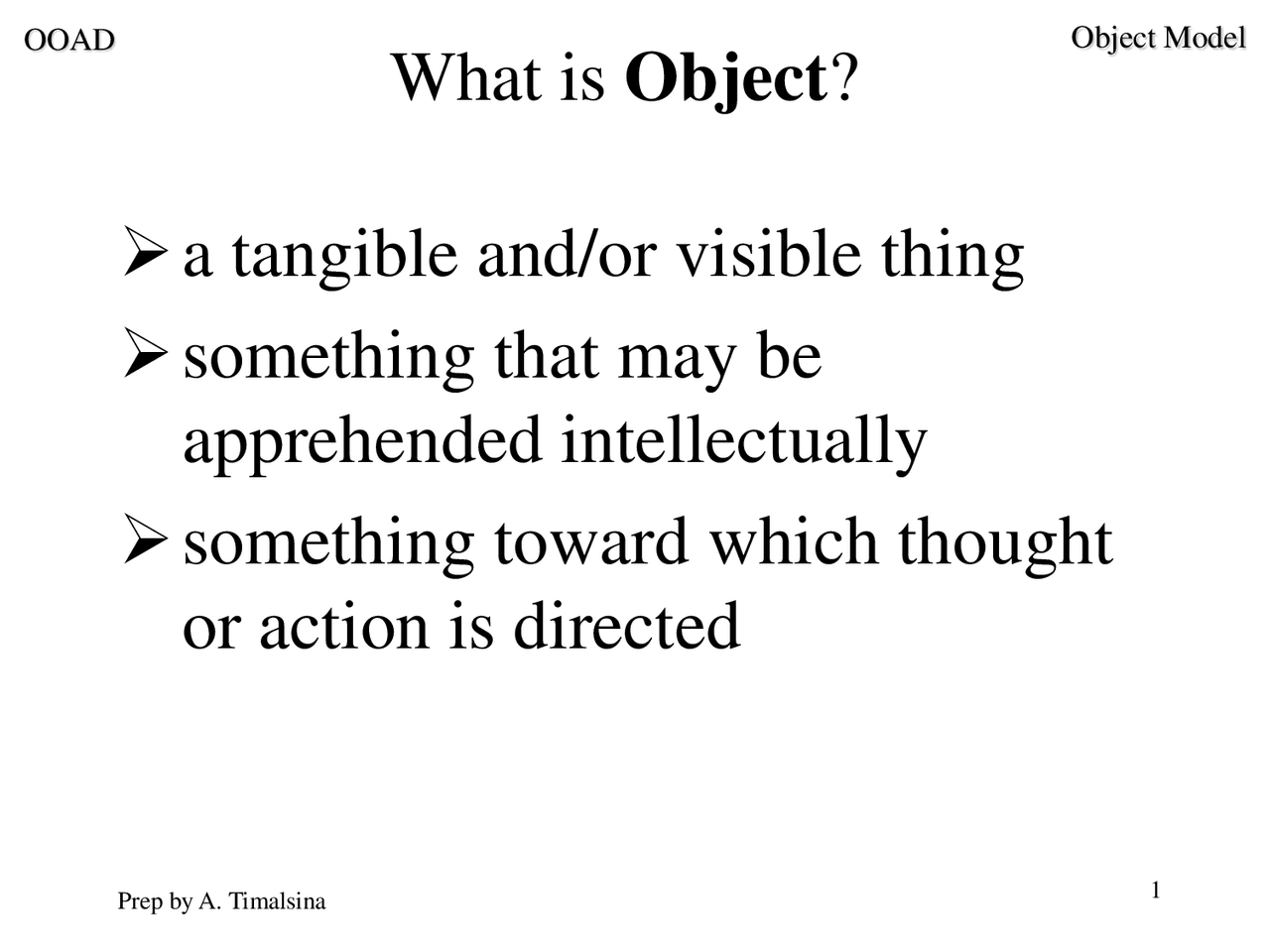 Object Oriented Analysis And Design Docsity