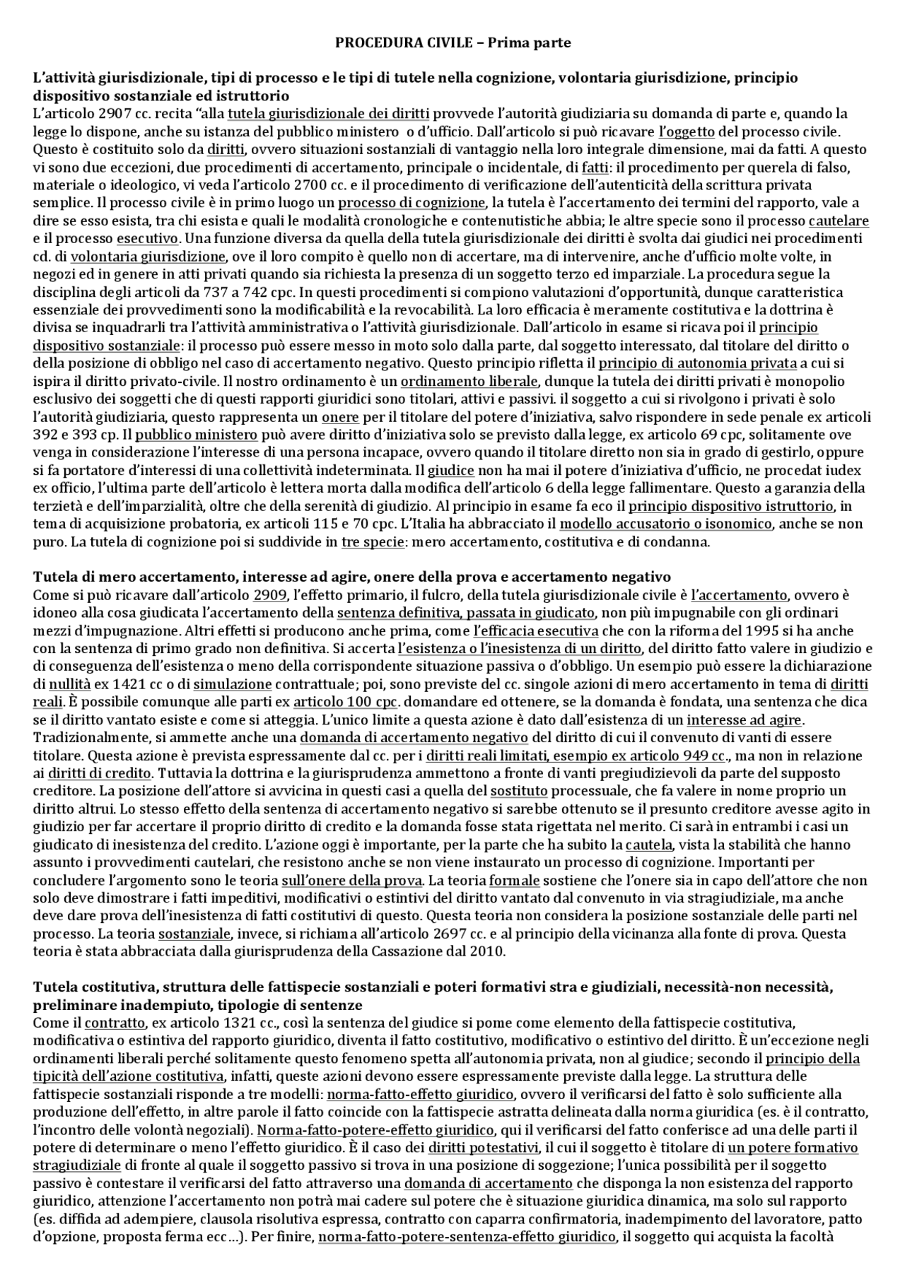 Schemi Di Procedura Civile Docsity