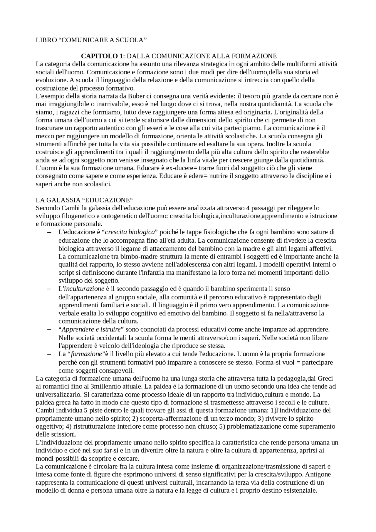 Libro Comunicare A Scuola Docsity