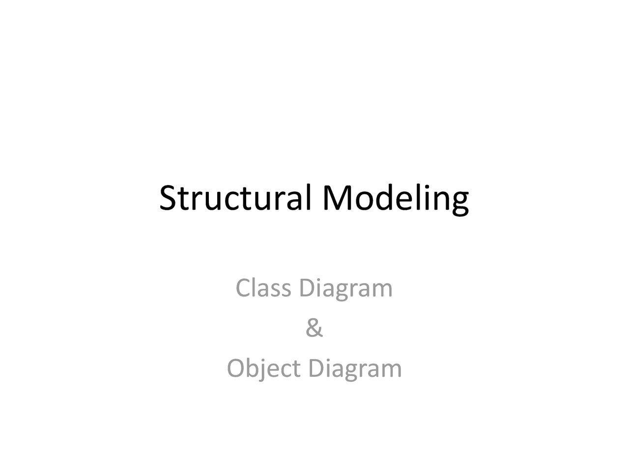 Object Oriented Analysis And Design Docsity