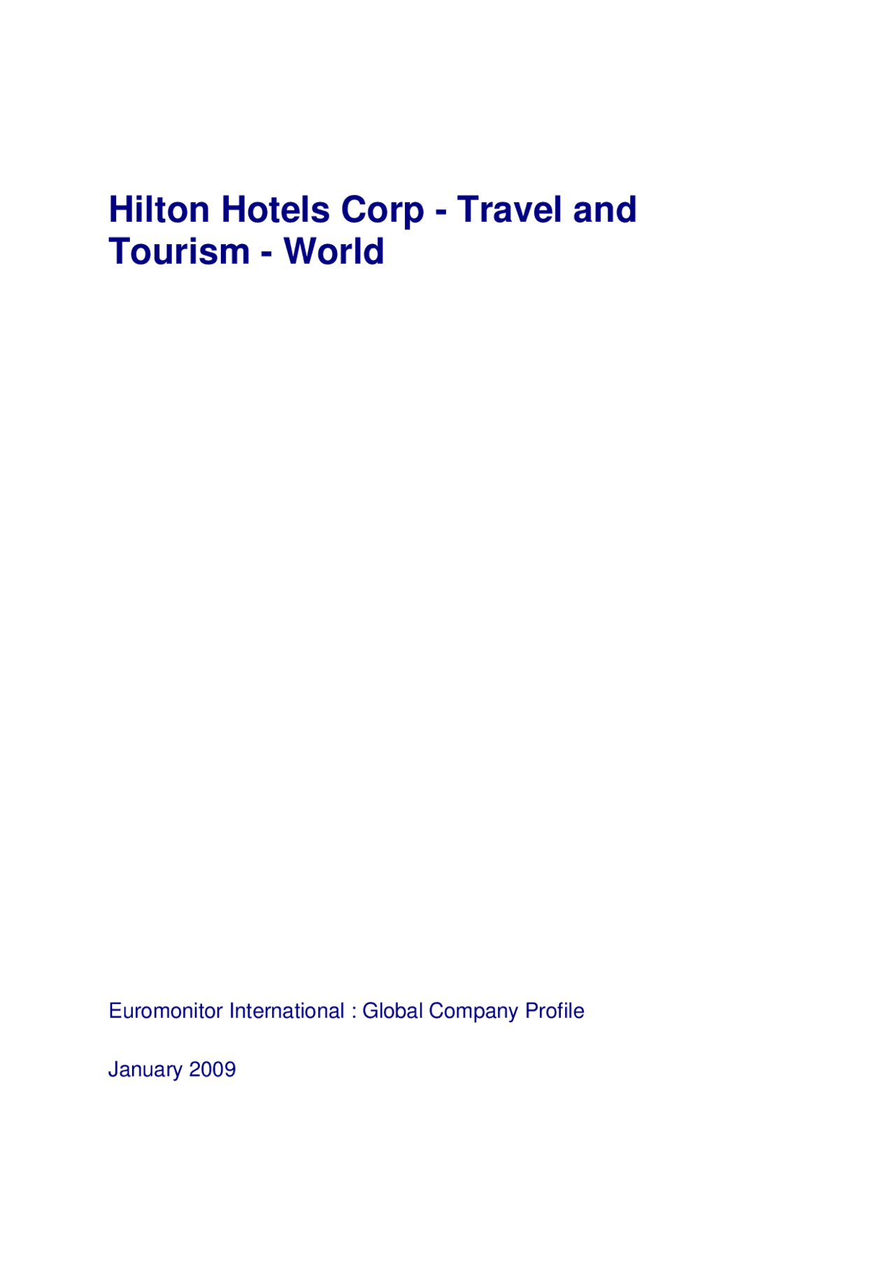 Hilton case a study on business strategy and customer relationship ...