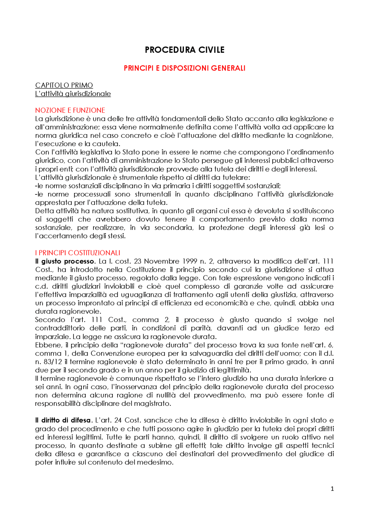 Riassunto Diritto Processuale Civile Docsity