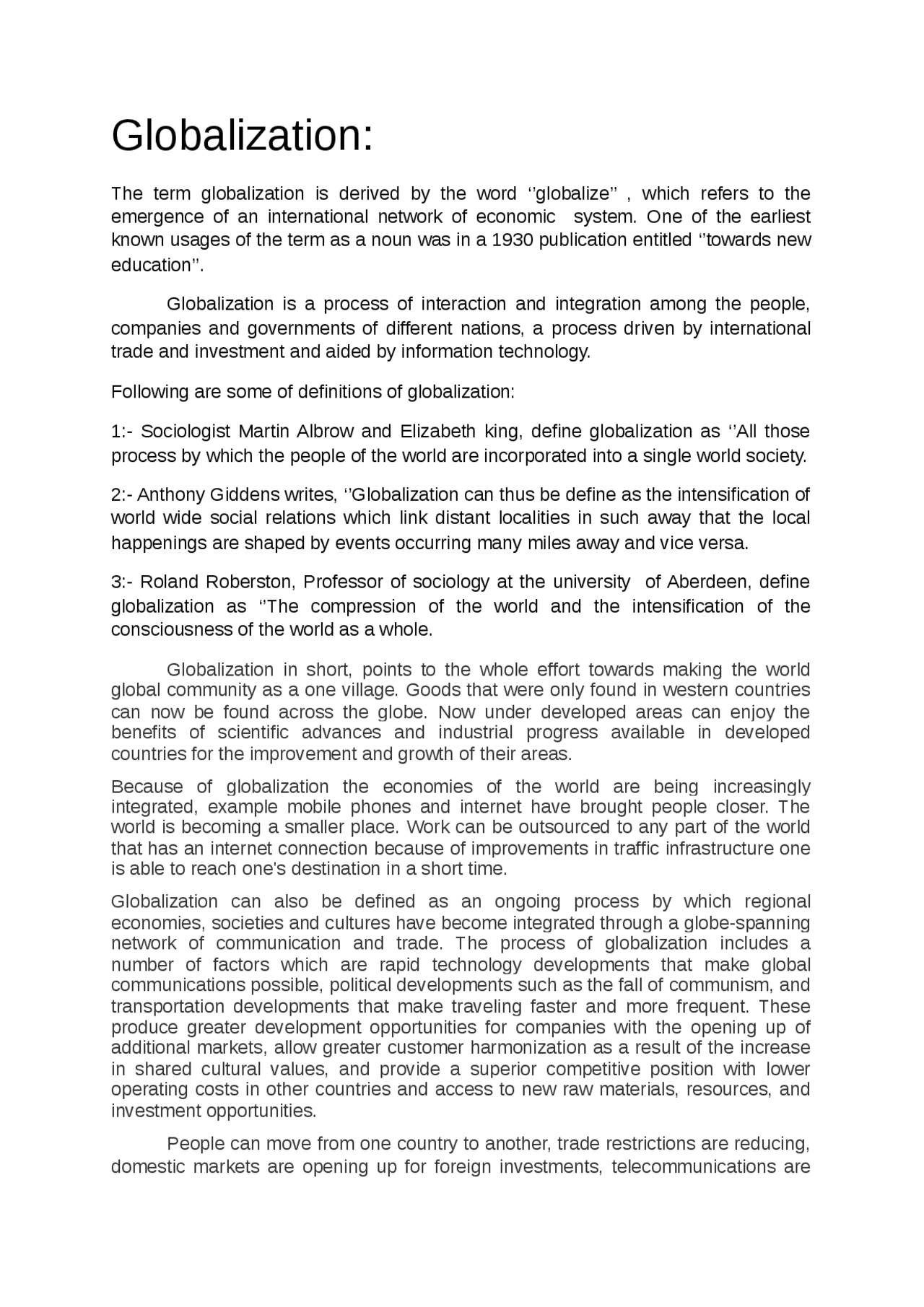 History Of Globalization Its Effects And Types Docsity
