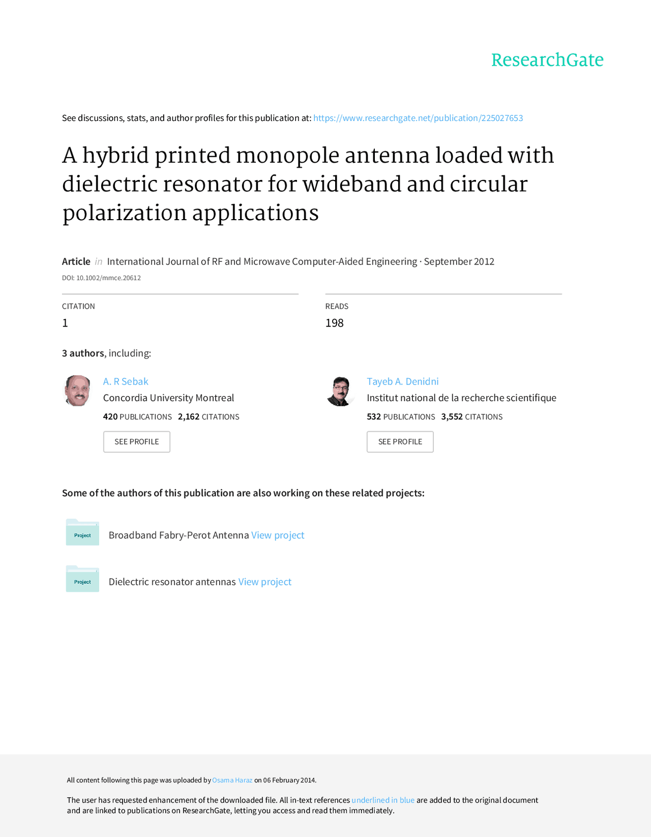 Hybrid Printed Monopole Antenna Docsity