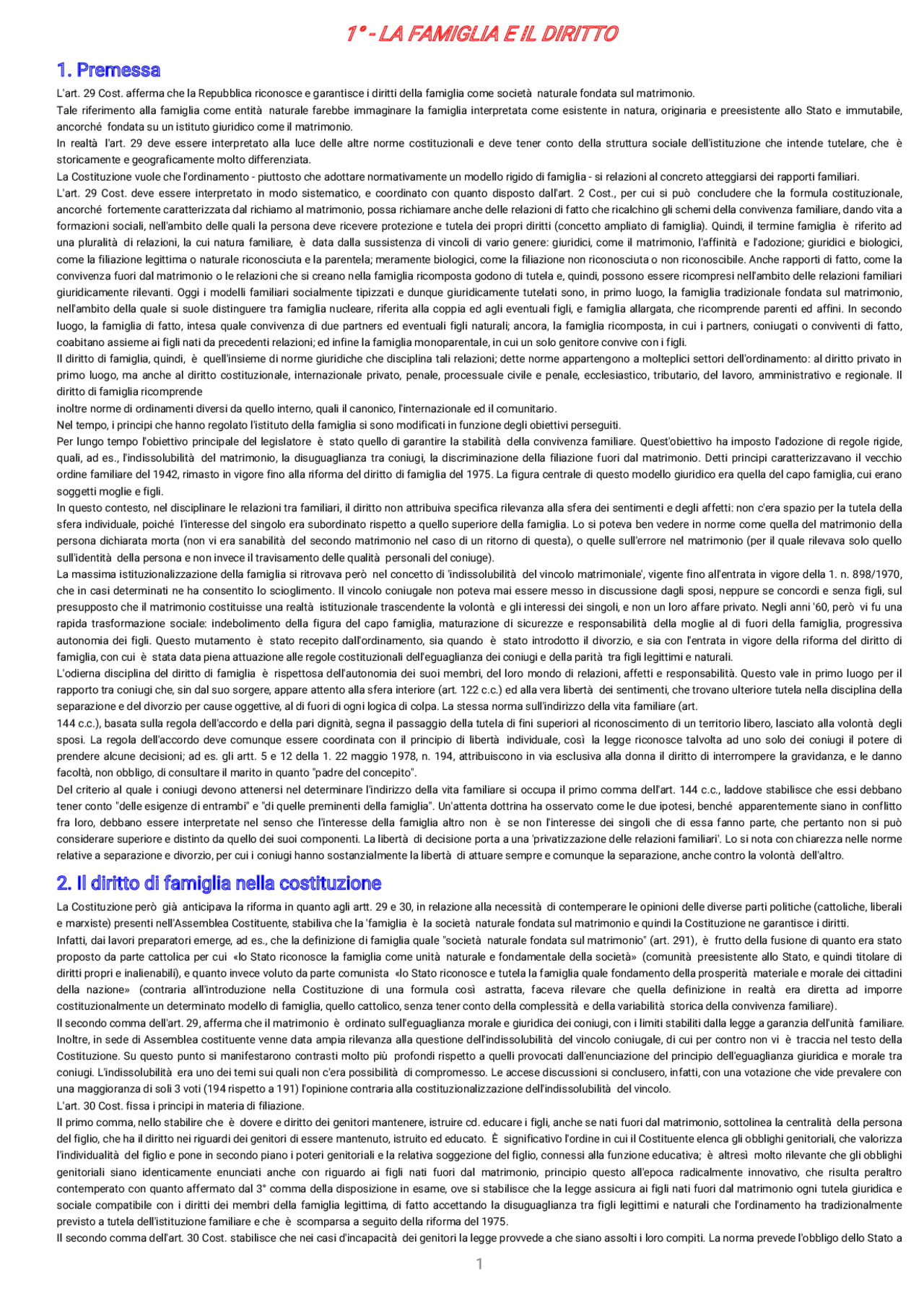 Manuale Di Diritto Di Famiglia Di Michele Sesta Docsity