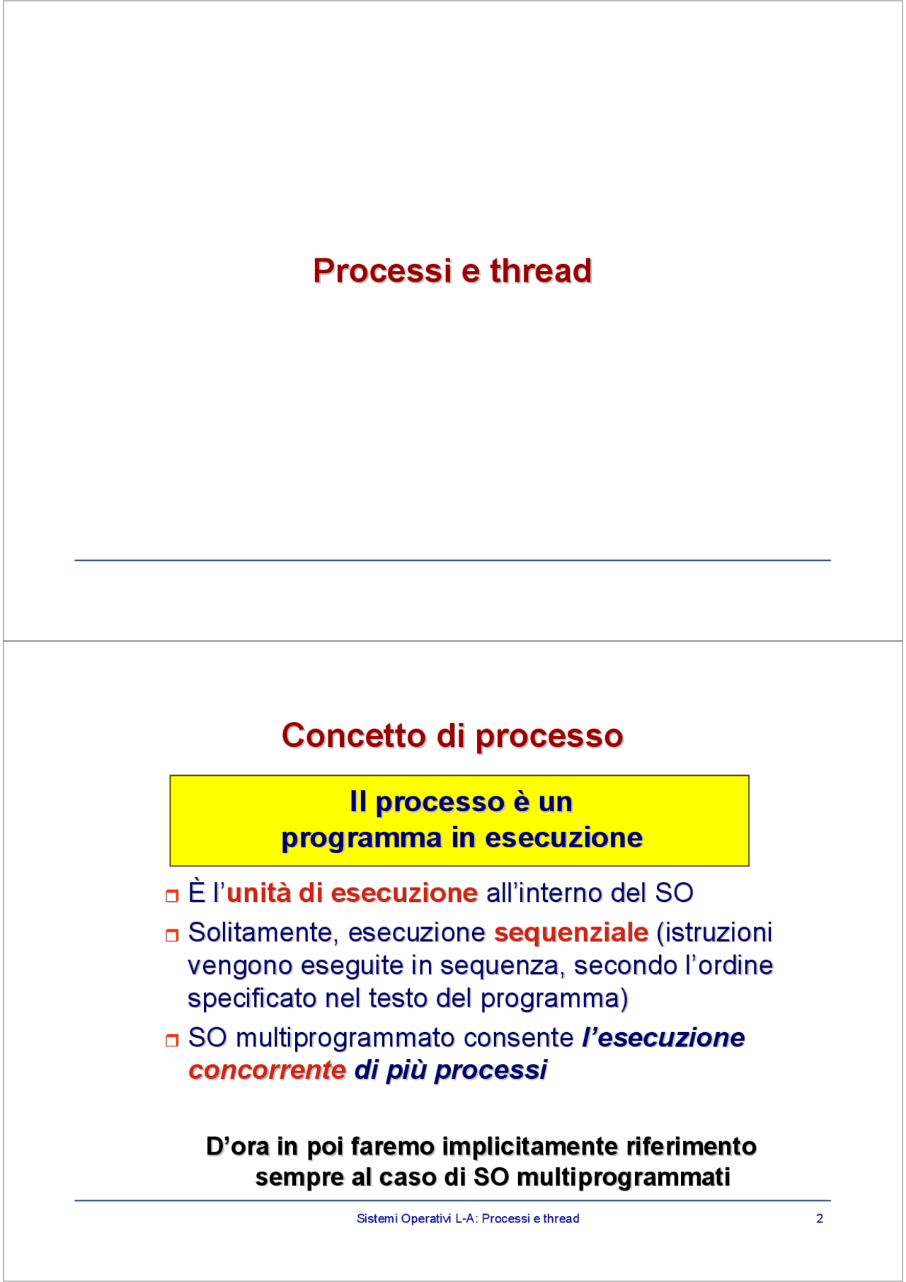 Programmazione Thread Java Docsity