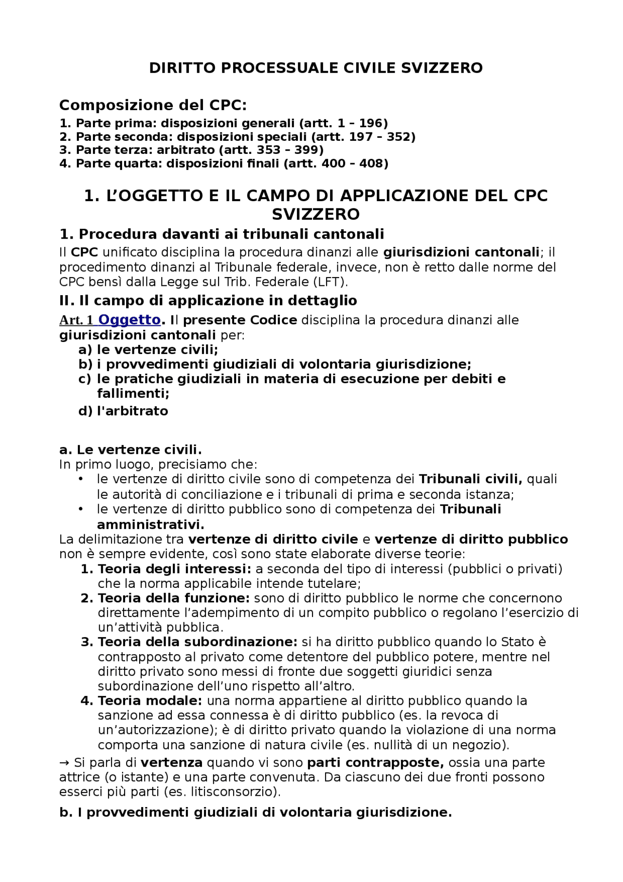 Riassunto Il Codice Di Diritto Processuale Svizzero Olgiani Docsity