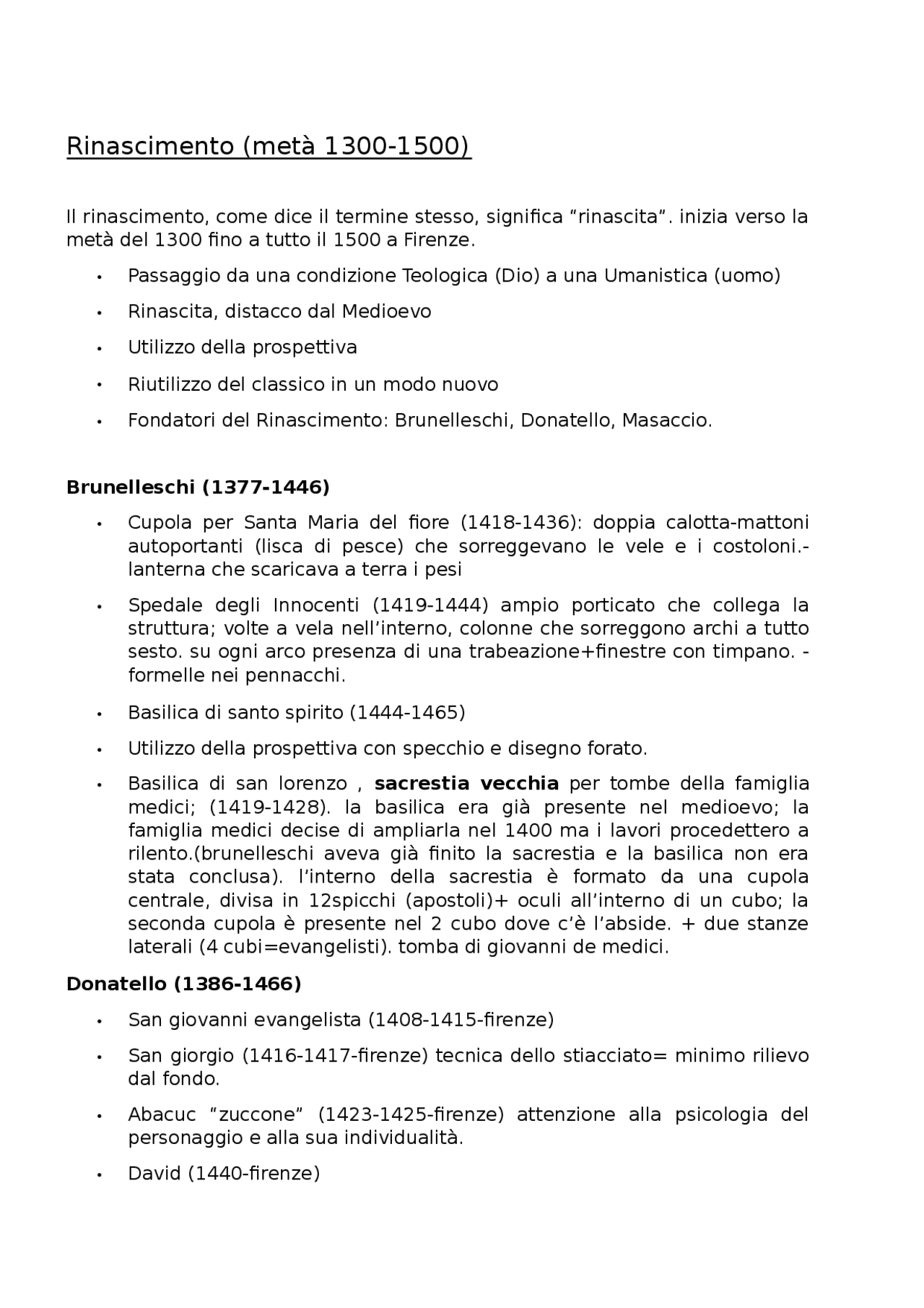 Arte Moderna Dal Xiv Al Xix Secolo Docsity