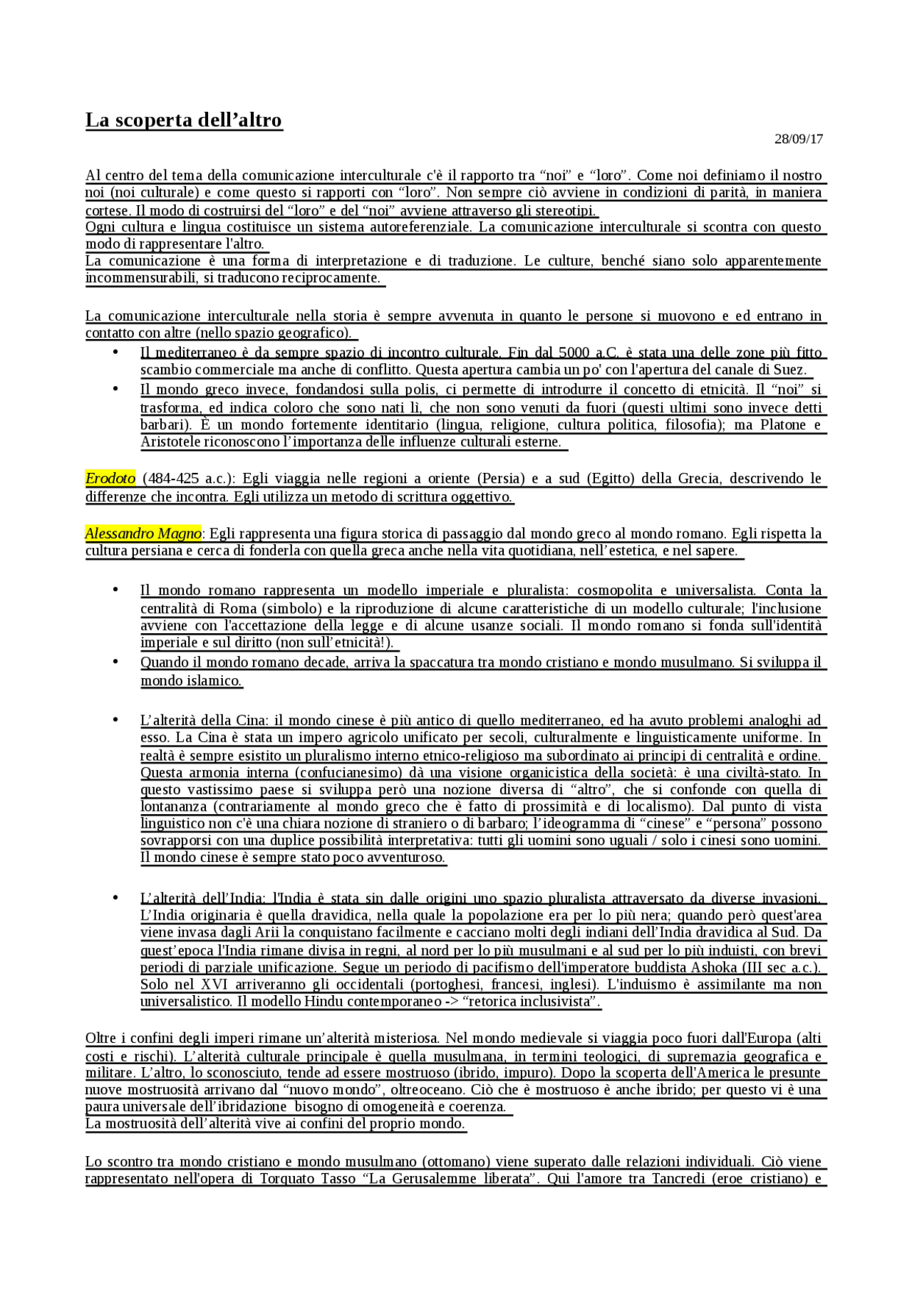 Appunti Comunicazione Interculturale Prof Rebughini Docsity