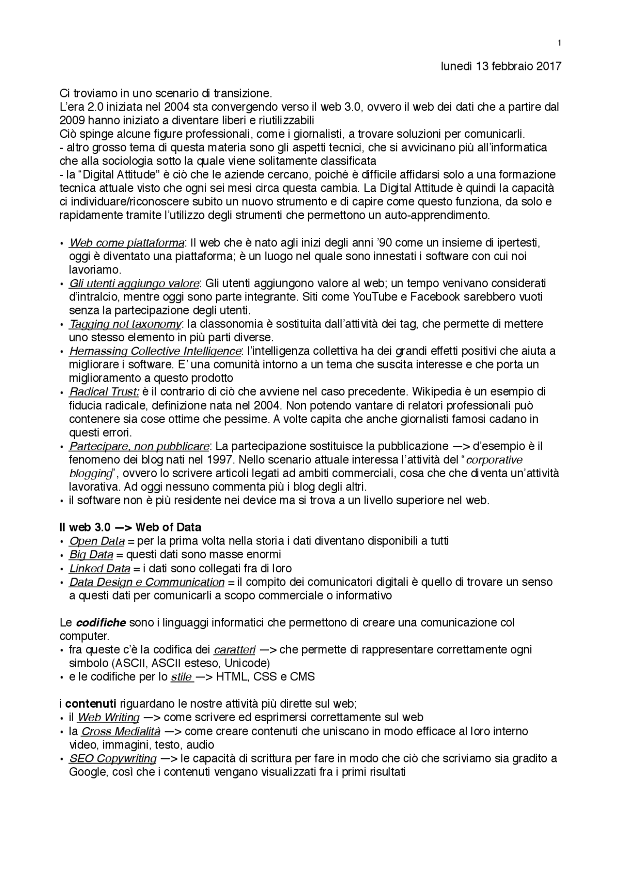 Appunti Teorie E Tecniche Della Comunicazione Web Docsity
