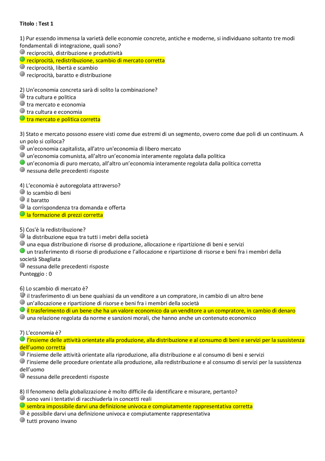 Test Sociologia In Pdf Docsity