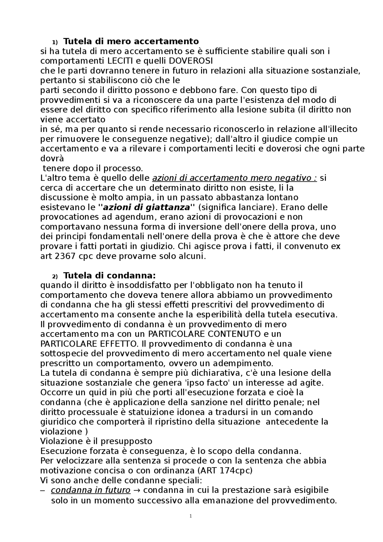 Domande Primo Semestre Per Lo Scritto Di Diritto Processuale Civile Con